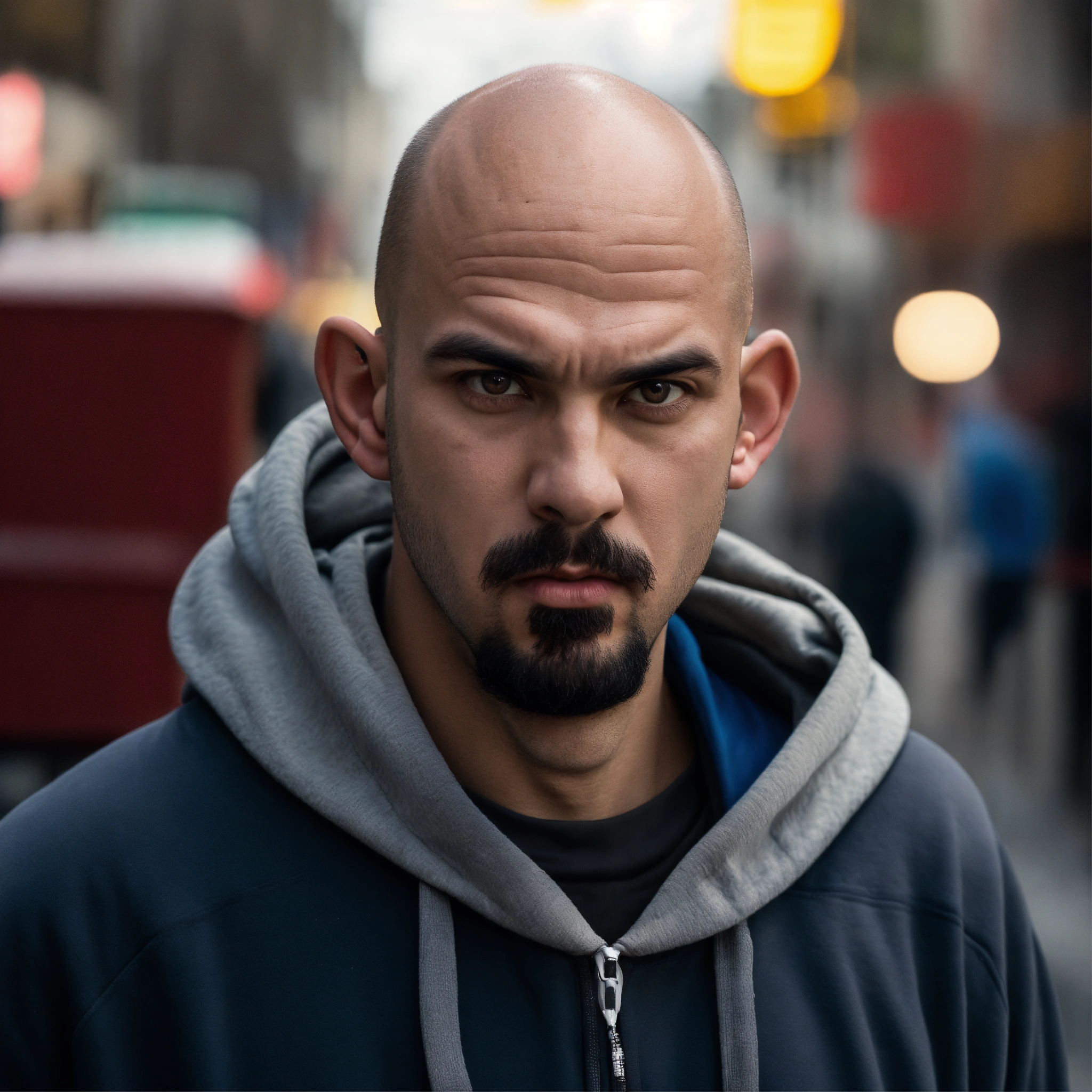 Lexica - A HUGE MAN WITH A HUGE LUMPY BALD HEAD, A TINY GOATEE ...