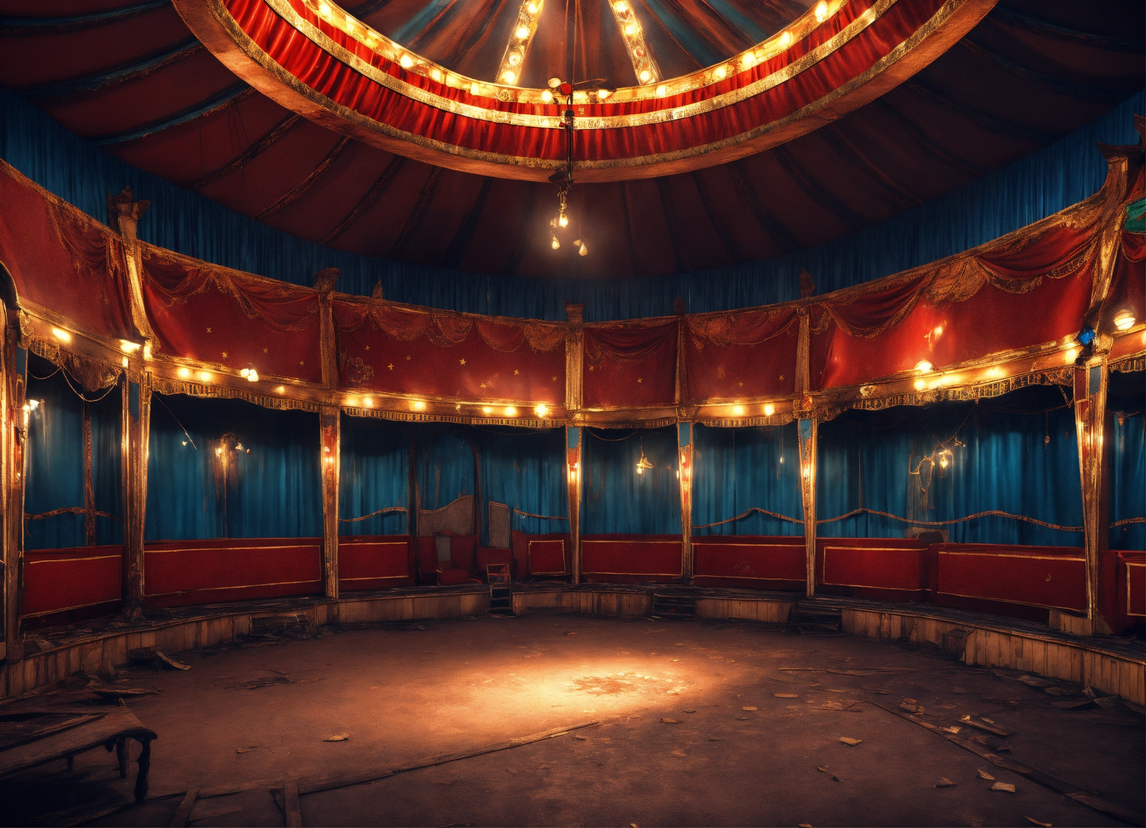 Lexica - Inside an abandoned haunted circus, edgy art, 8K, highly ...