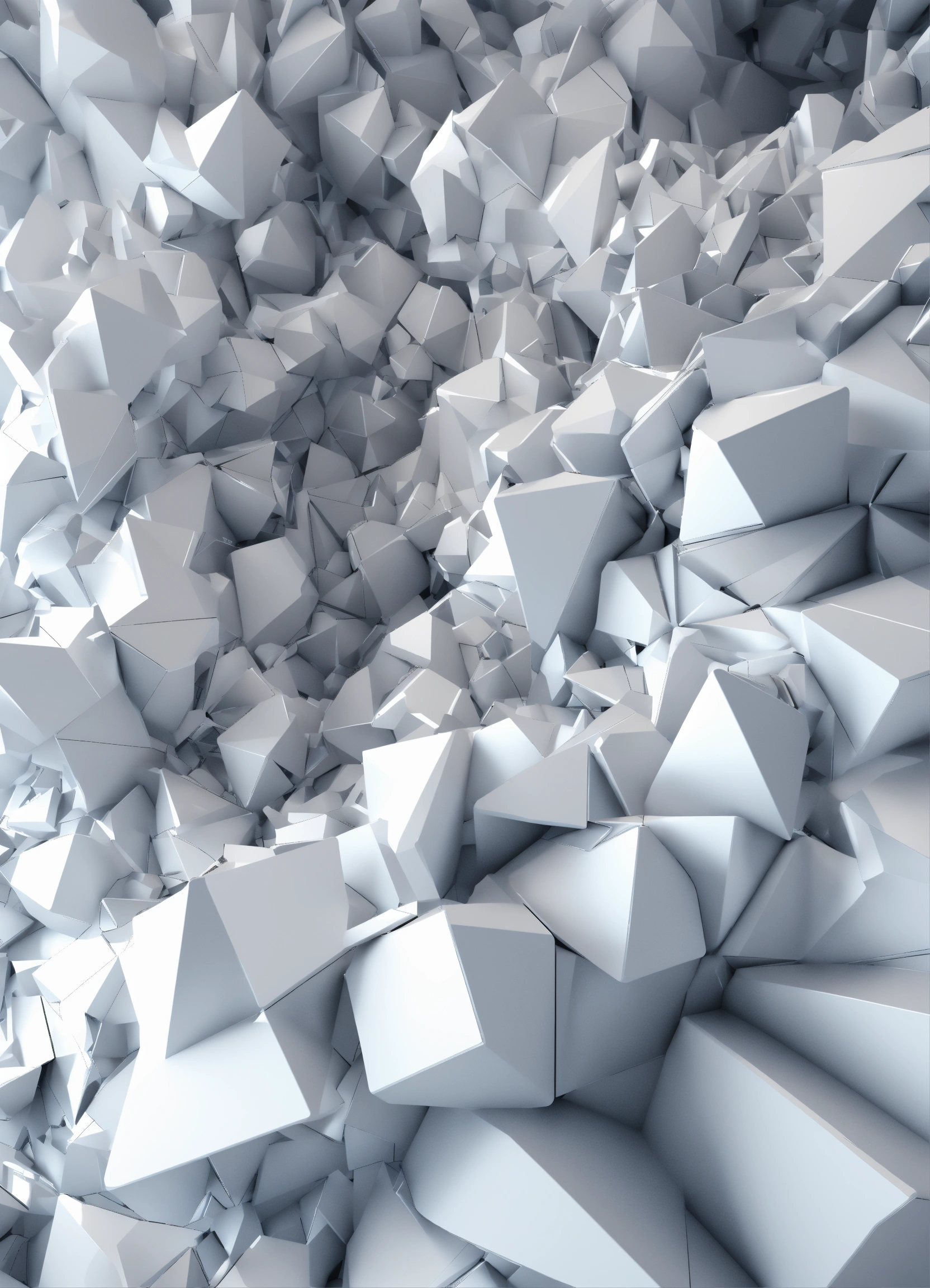 Lexica - White pieces of plastic forming a complex futuristic 3D ...