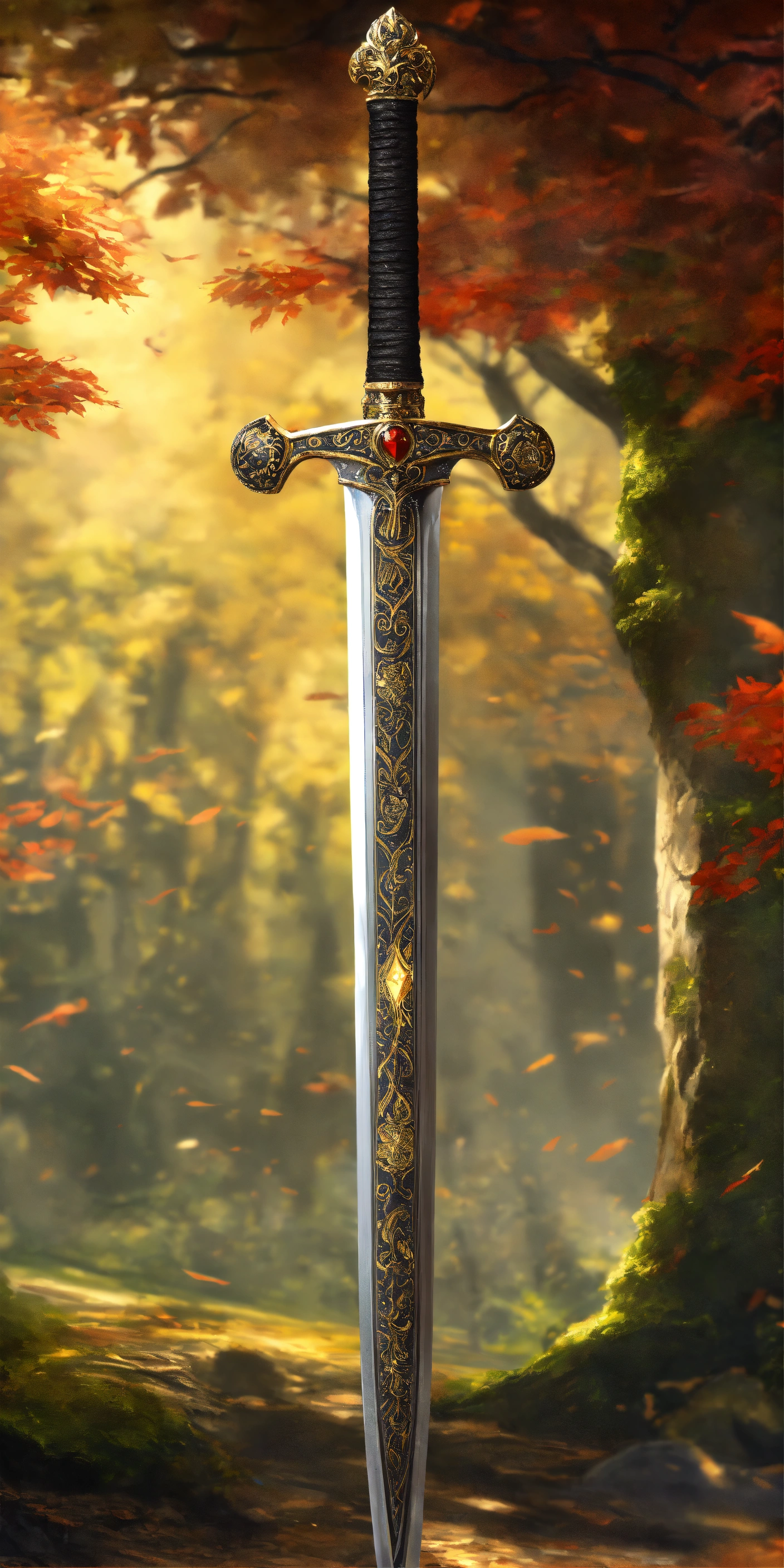 Lexica - Richly decorated long longsword, ultra realistic, very detailled