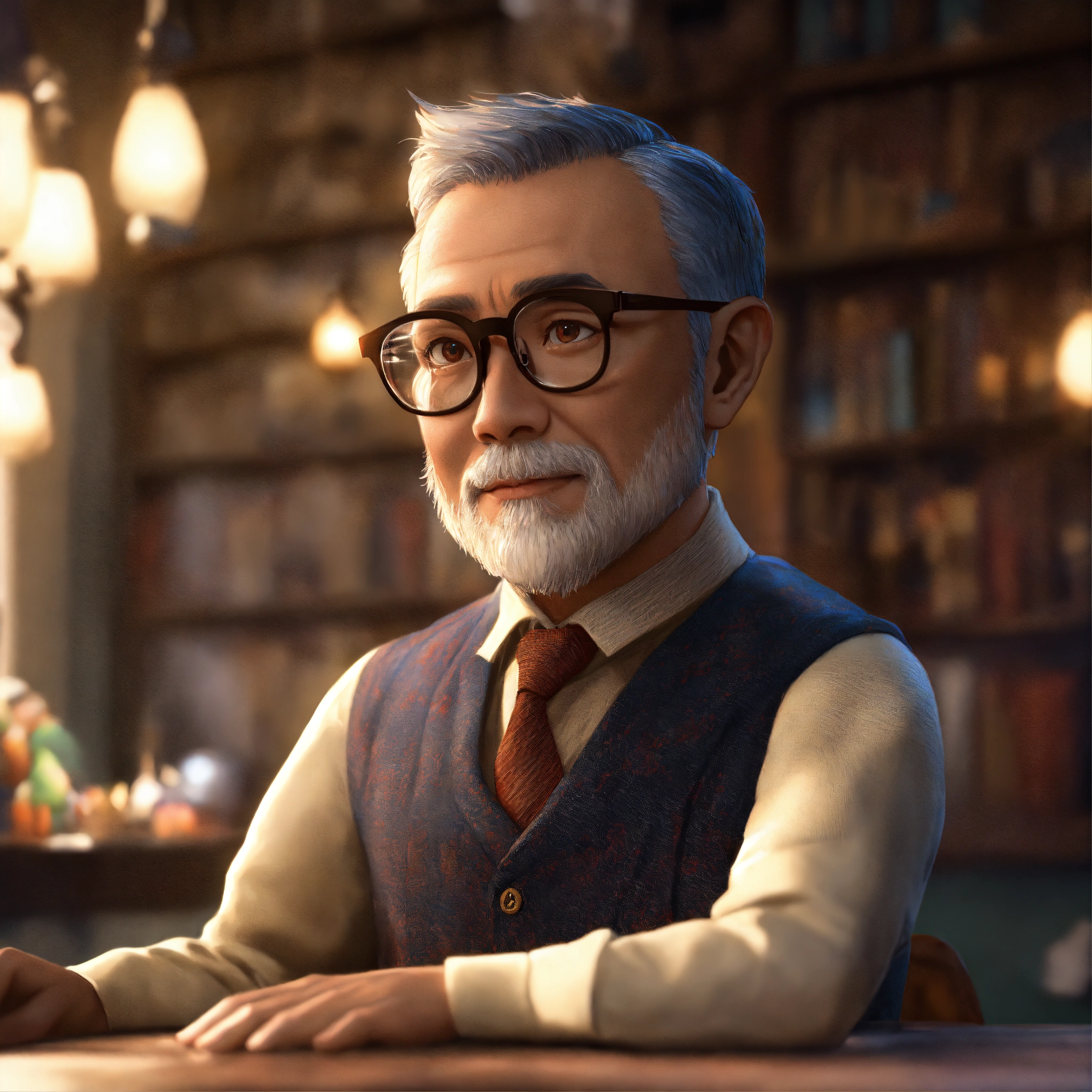Lexica - A male professor Avatar with glasses, Closeup, unreal engine ...