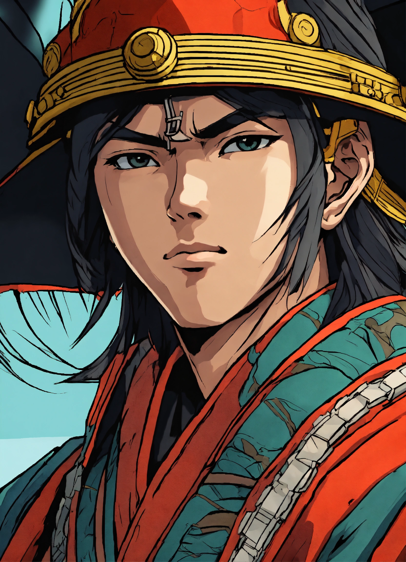 Lexica - Generate a portrait of a samurai , 4K resolution, anime line ...