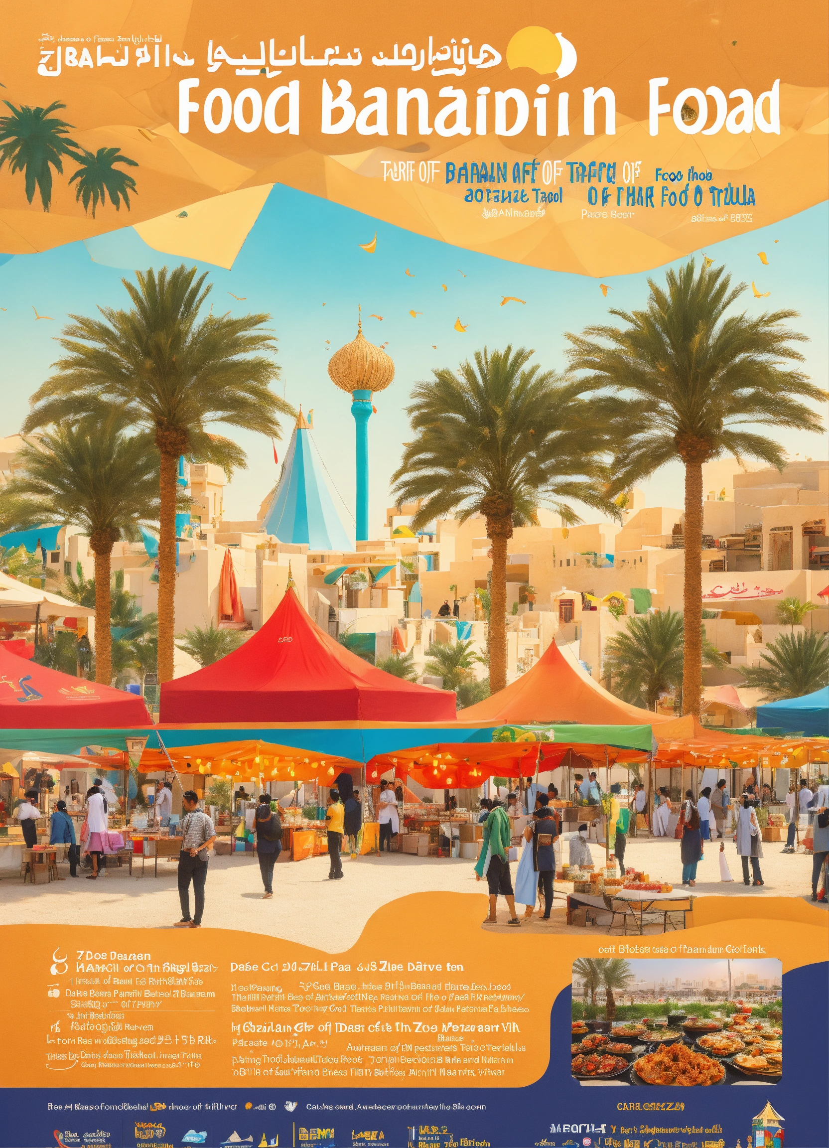 Lexica - "Visualize the 'Taste of Bahrain' Food Festival adorned with ...