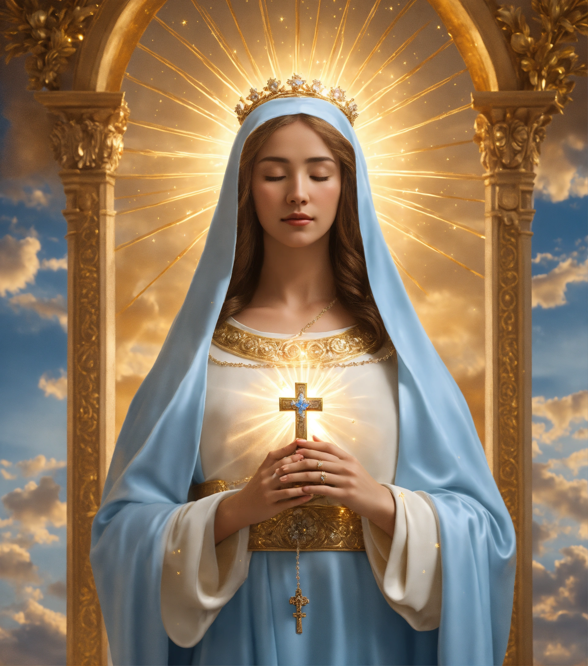 Lexica - Unreal engine render of a Beautiful 16k Mary Mother of Jesus ...