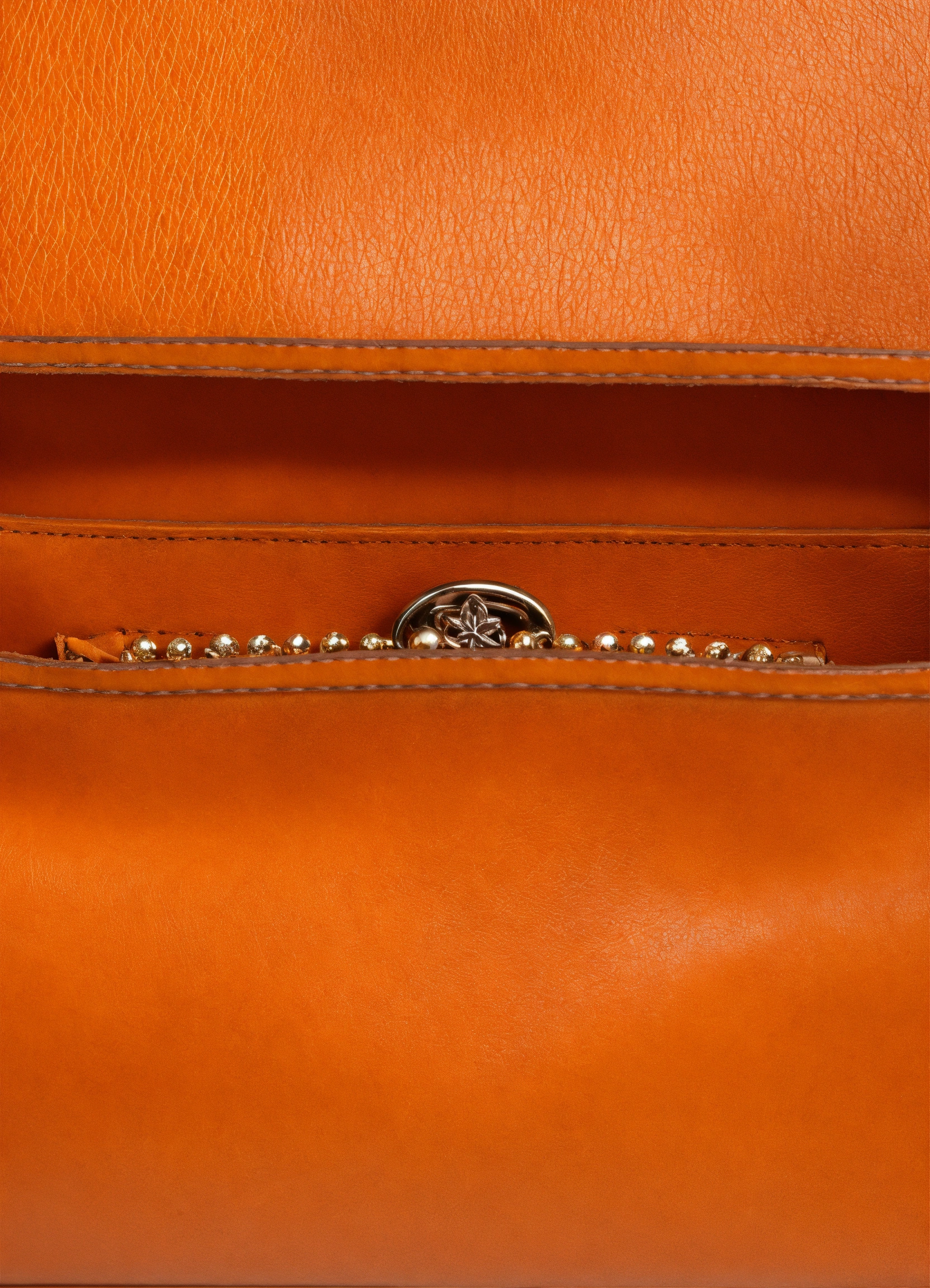 Lexica - Dard orange leather with lily of florence