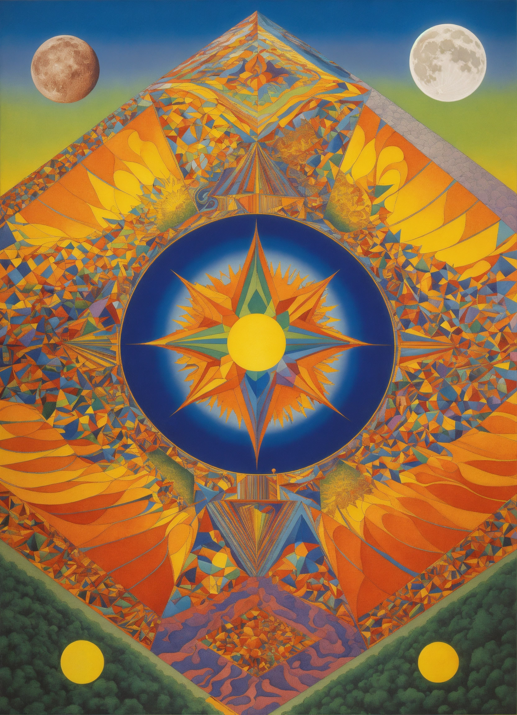 Lexica - Sun merging into moon ,psychedelic, the four corners of the ...