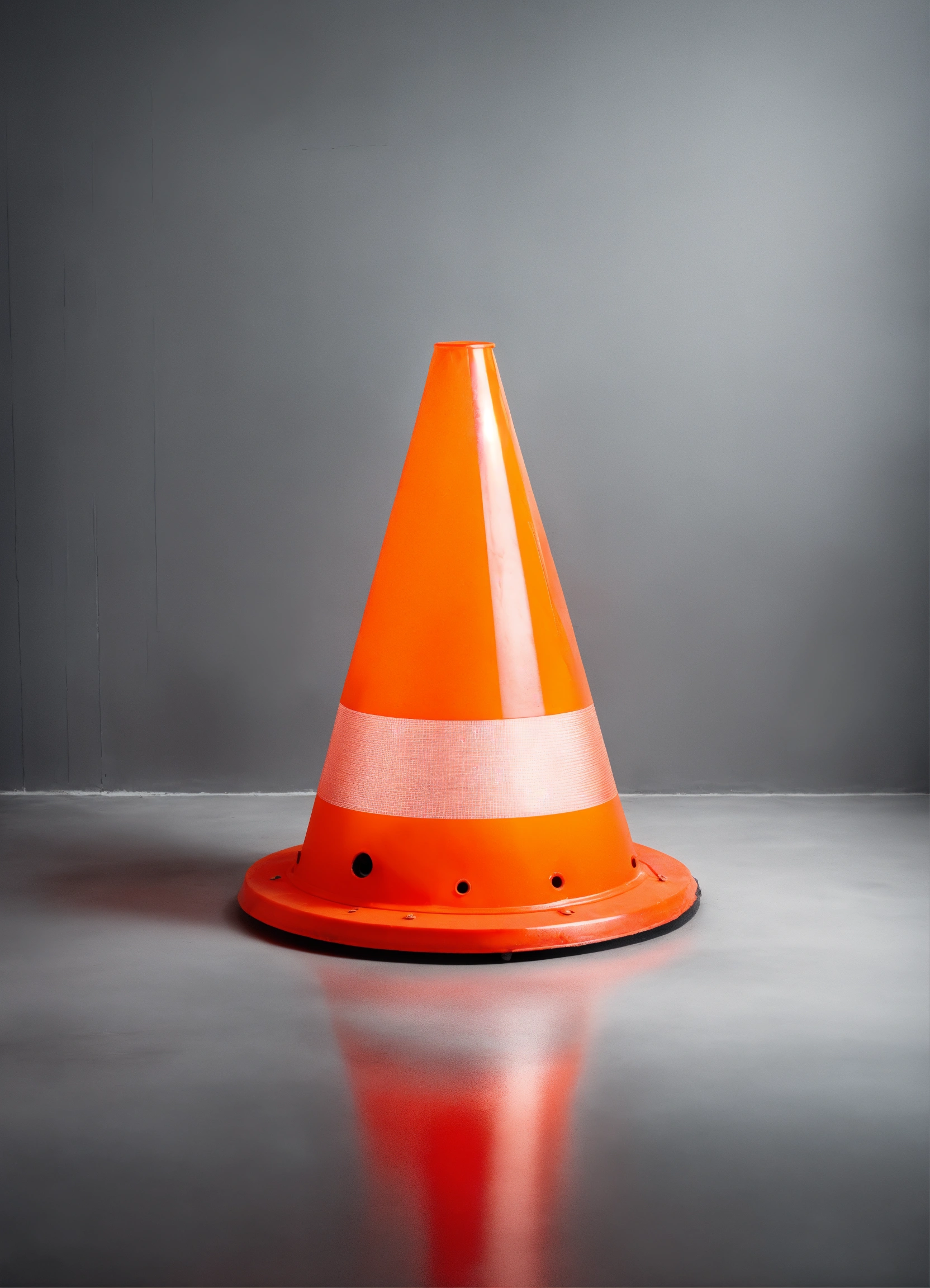 Lexica - Floating objects like a warning sign, traffic cone, and red ...