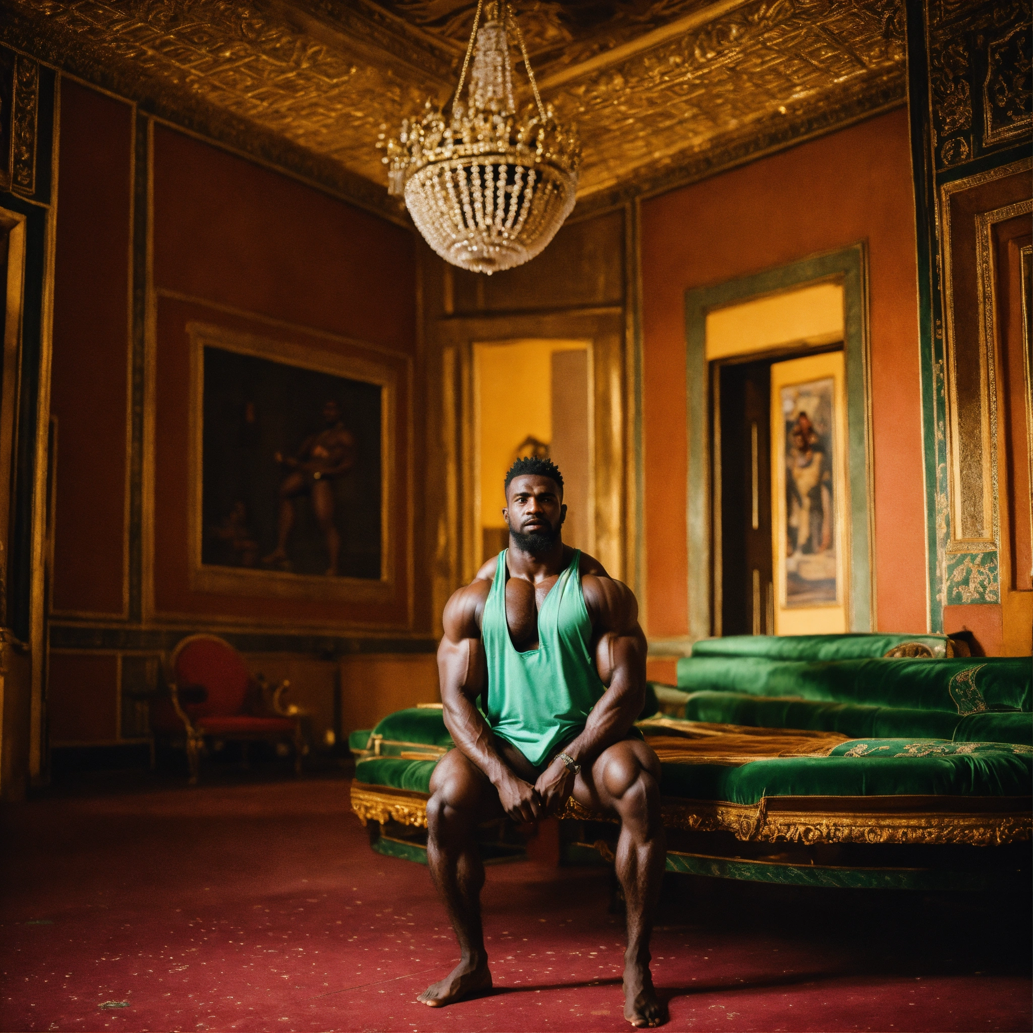 Lexica - 30-year-old hairy Senegalese man with big muscles, big ...