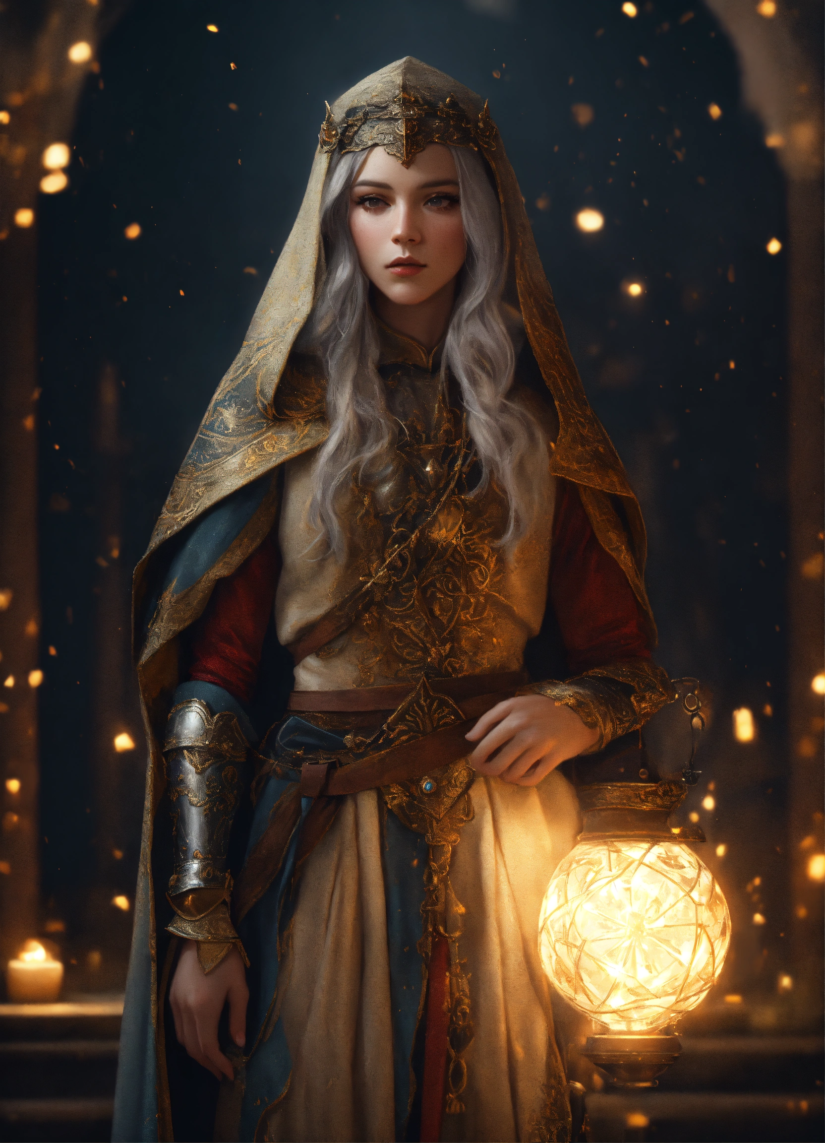 Lexica - A realistic full body portrait of a medival mystic, mighty ...