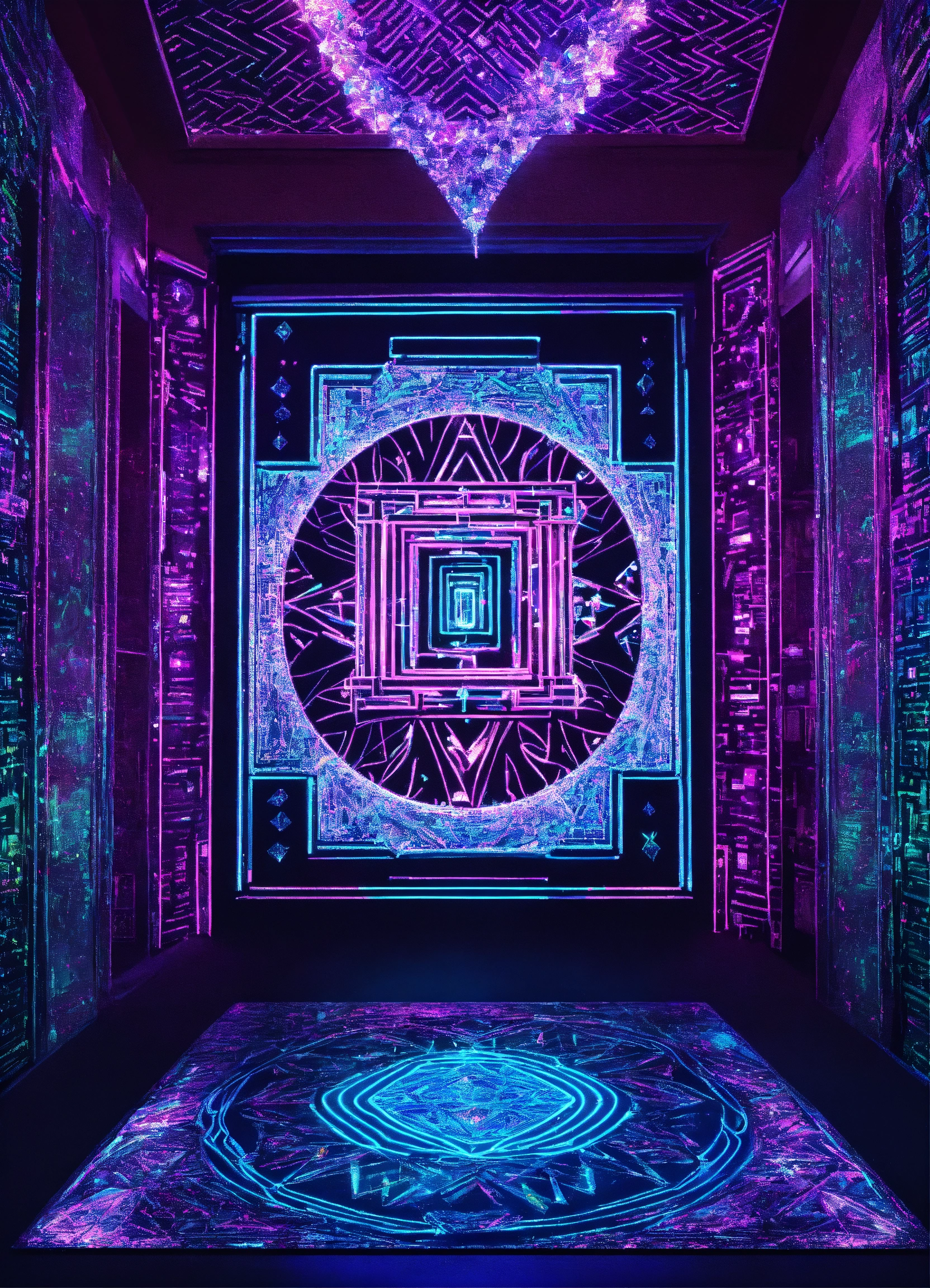 Lexica - Anibus made of diamonds black neon light DMT light crystal ...