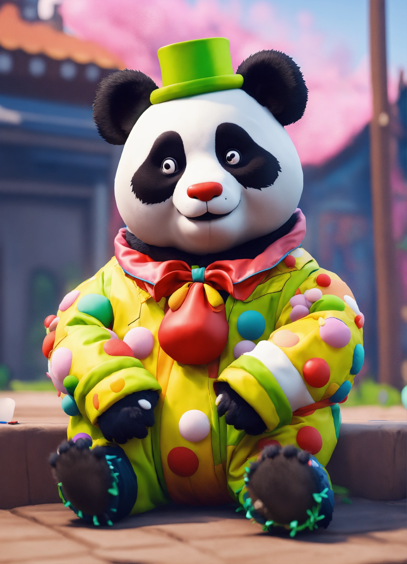 Lexica - Panda fashion clown 3d fortnite character