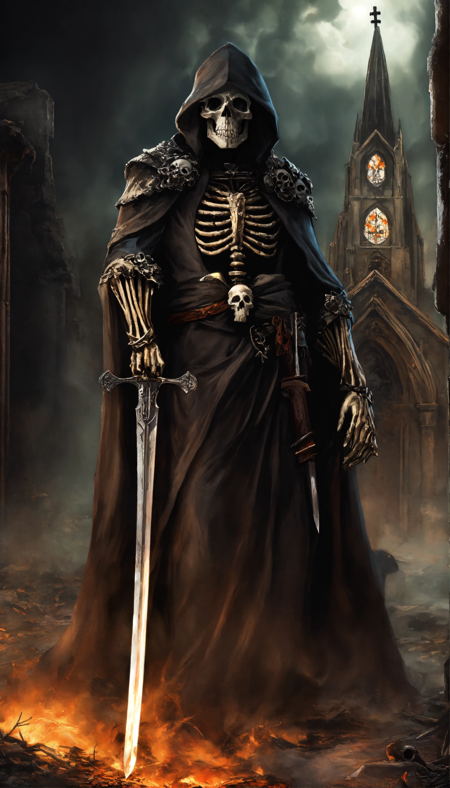 Lexica - Skull, grim reaper, death, rotting flesh, glowing eyes ...