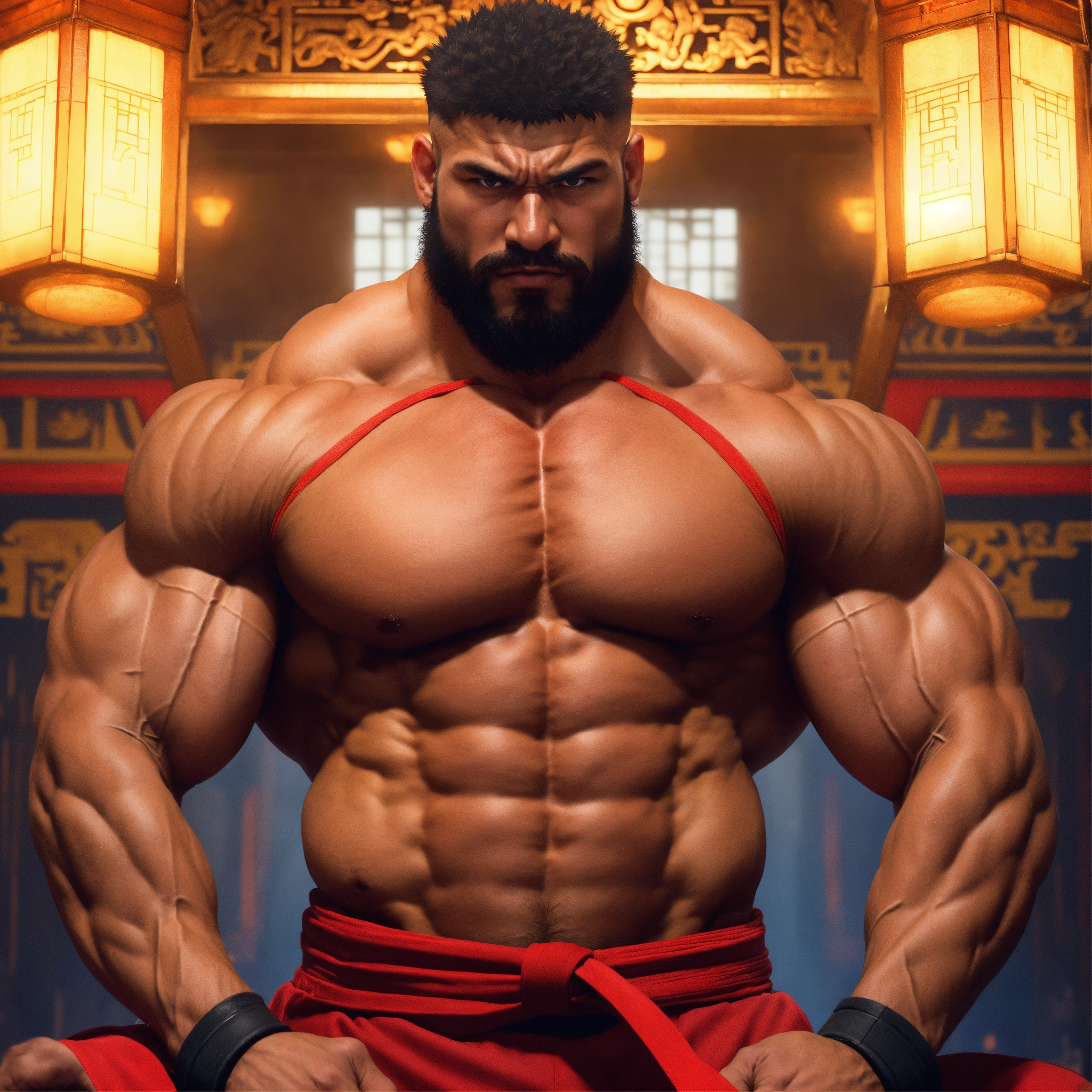 Lexica - 30-year-old hairy man with big muscles, Kano from Street ...