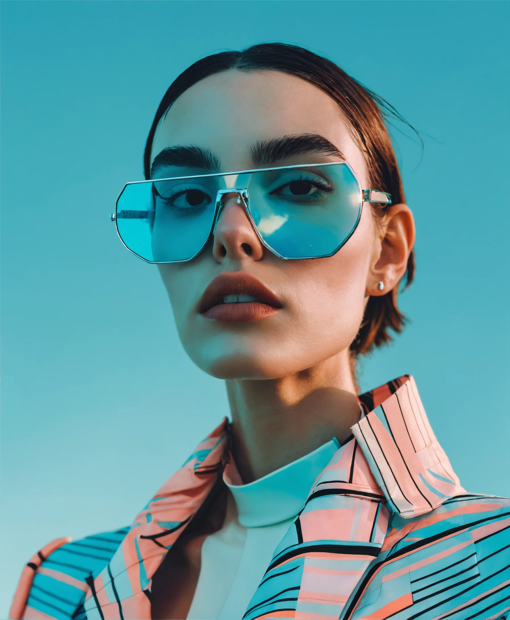 Lexica - Portrait of a French supermodel straight focus, wearing pastel ...