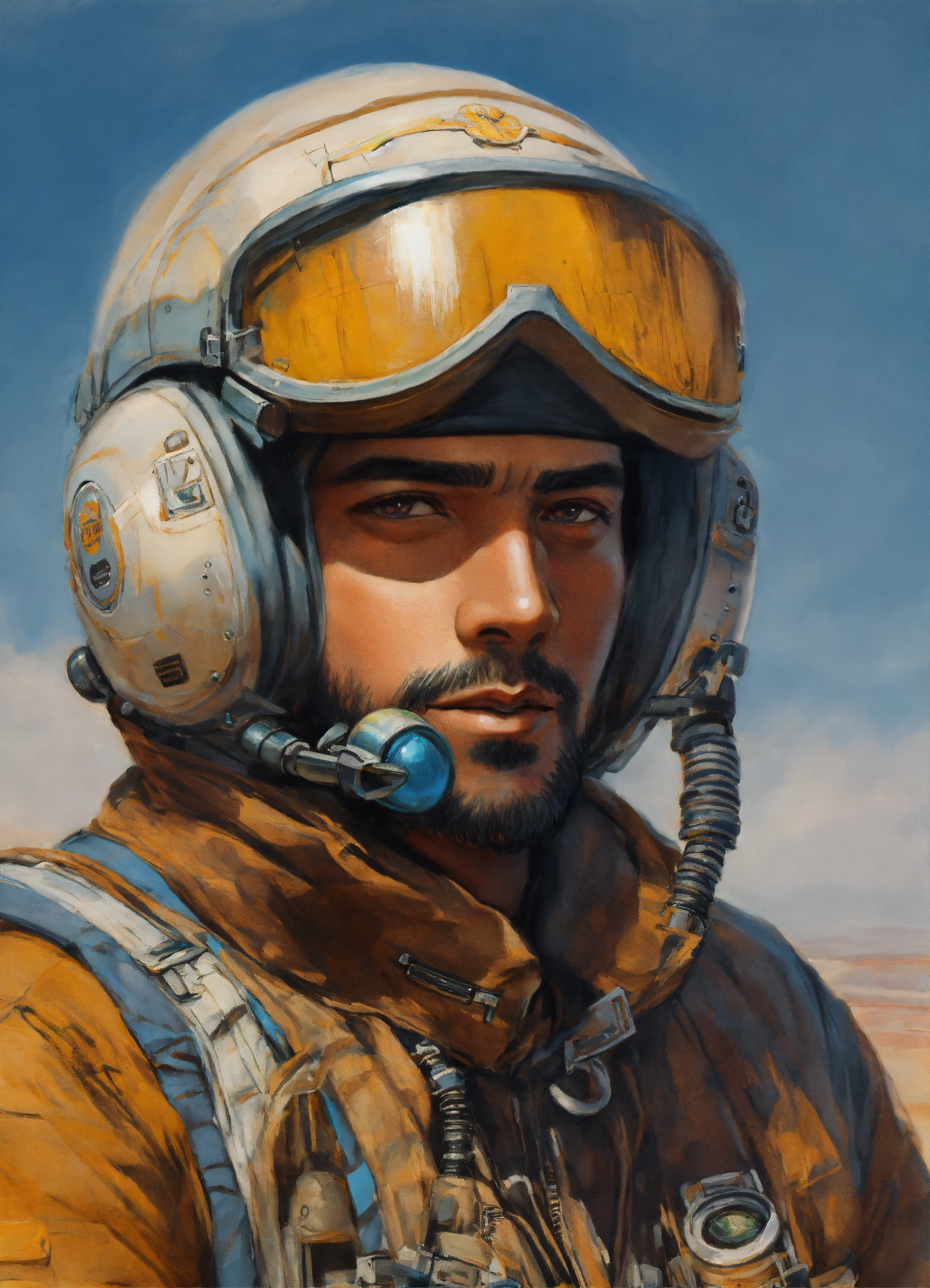 Lexica - Arab male pilot wearing a flight suit, coriolis the third ...