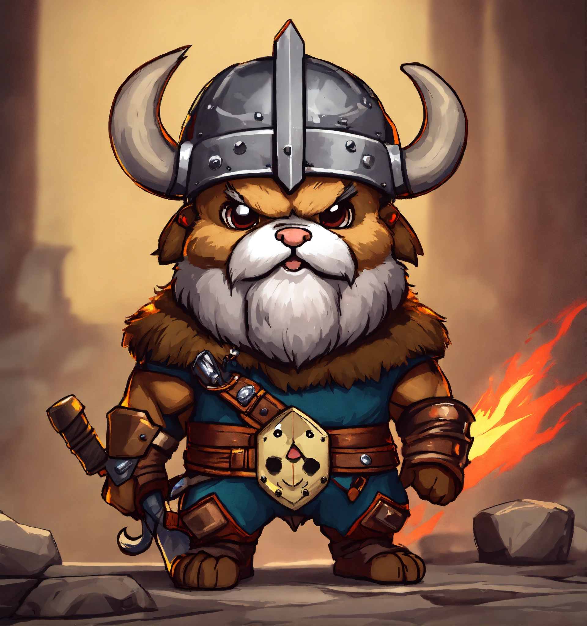 Lexica - Game character cartoonish realistic heavy metal quadrate head ...