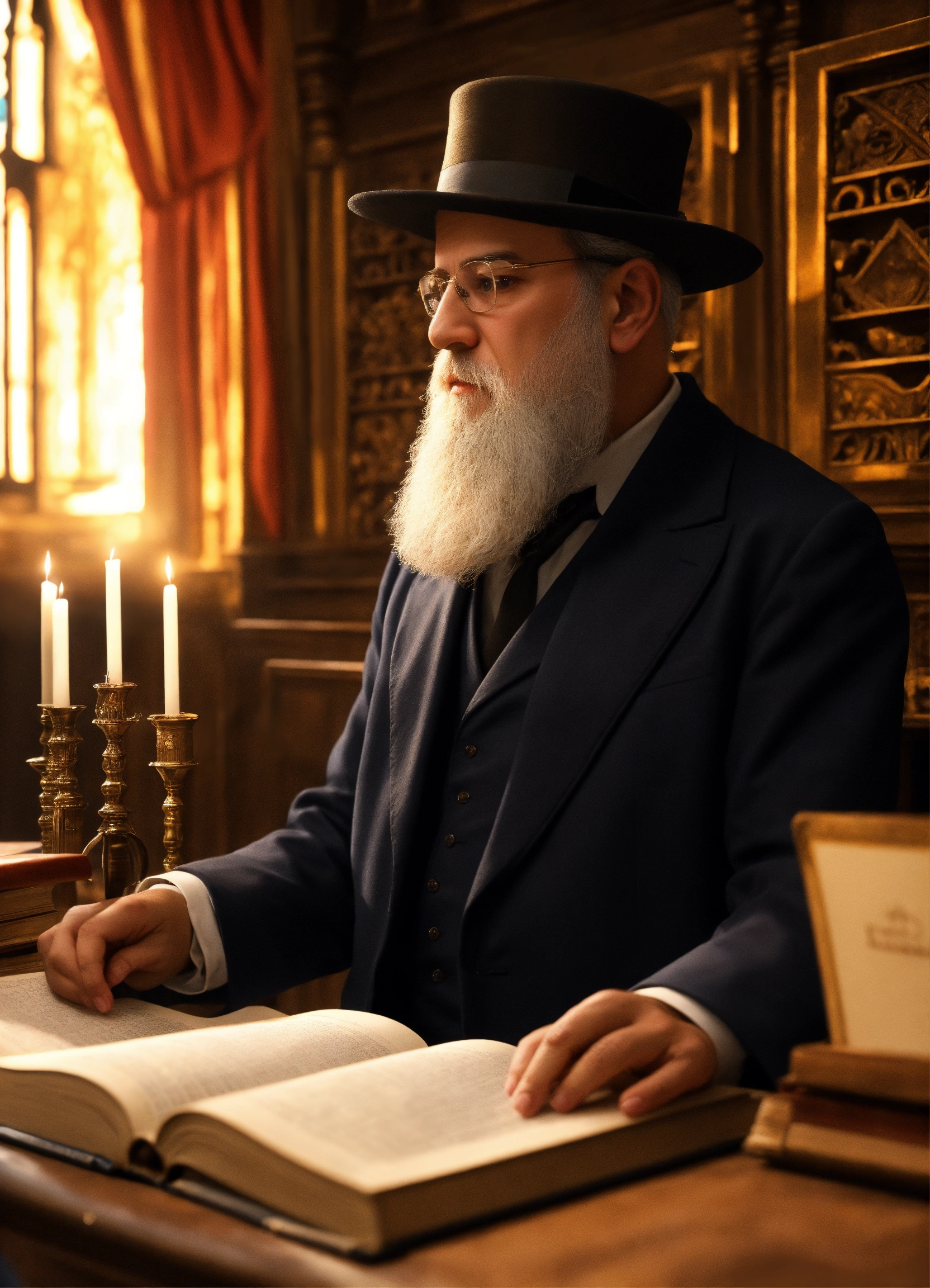 Lexica - A group of medieval Hasidic Jews from a medieval Jewish town ...