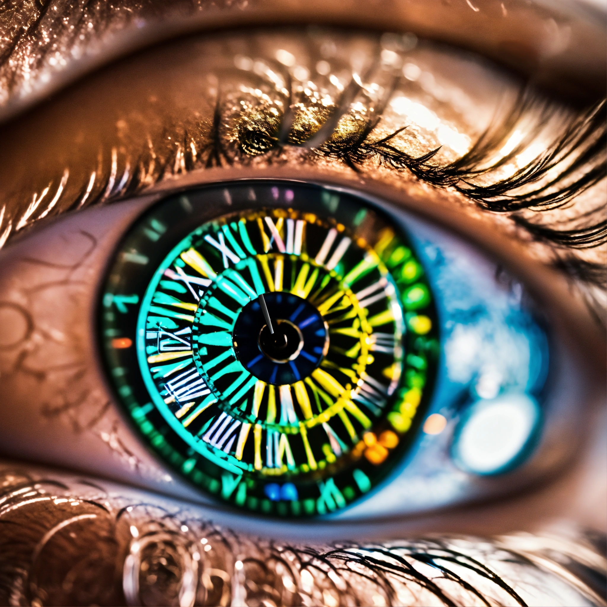 Lexica - Colorful inspiring photograph of a awe-filled eye with an ...