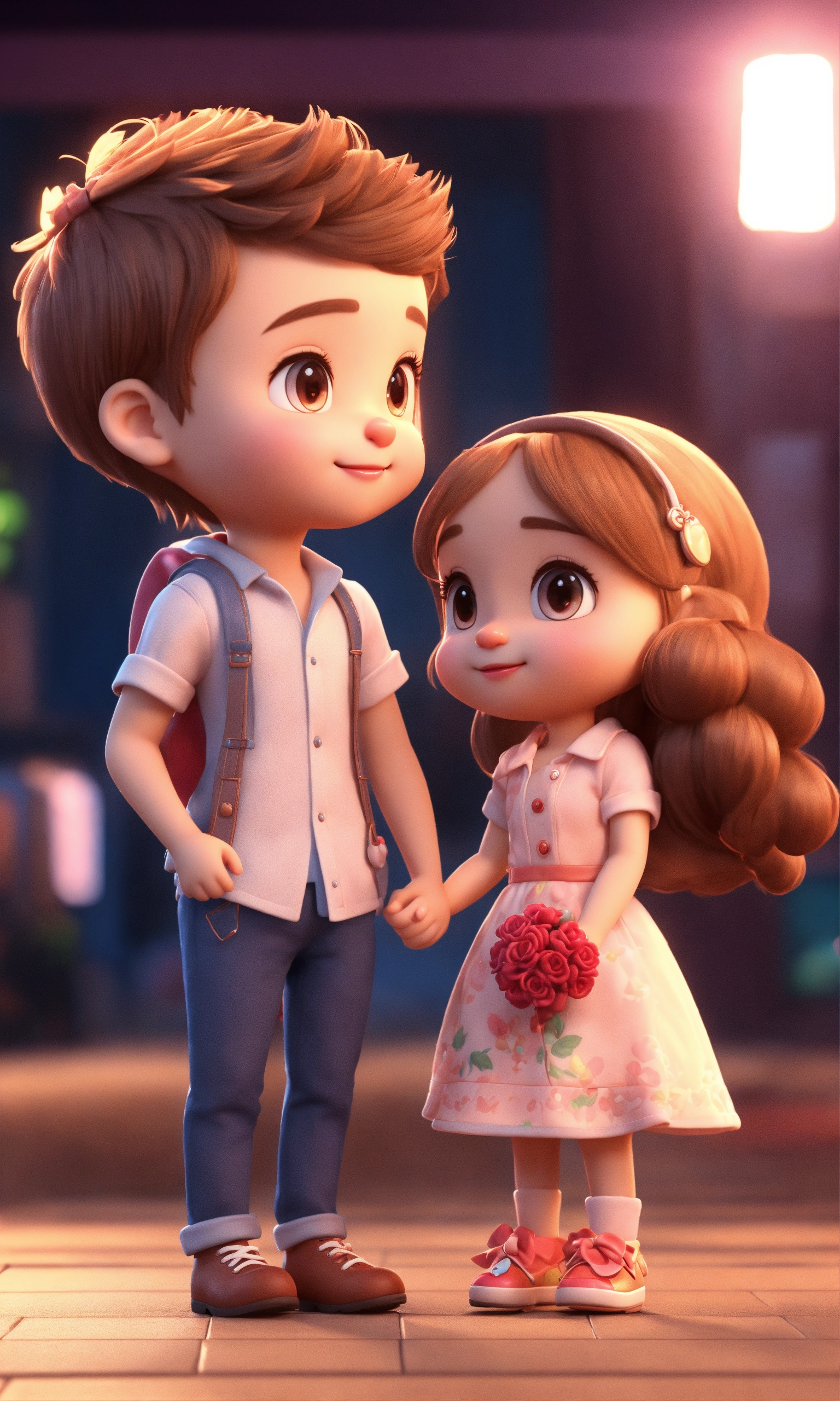 Lexica - Cute couples 3d animated character, highly detailed, most cute, adorable, cuteness ...