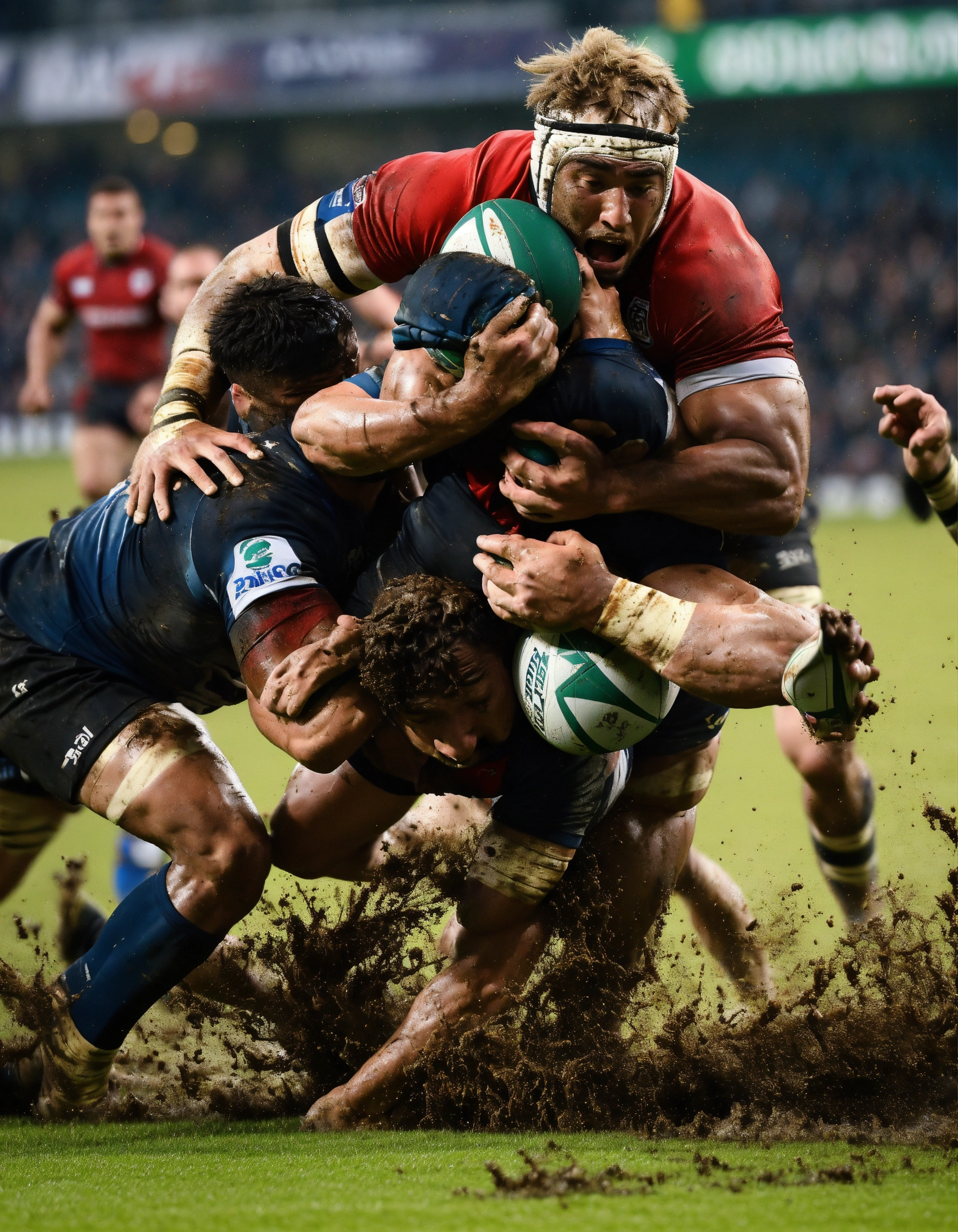 Lexica - An image capturing the moment when a rugby player executes an ...