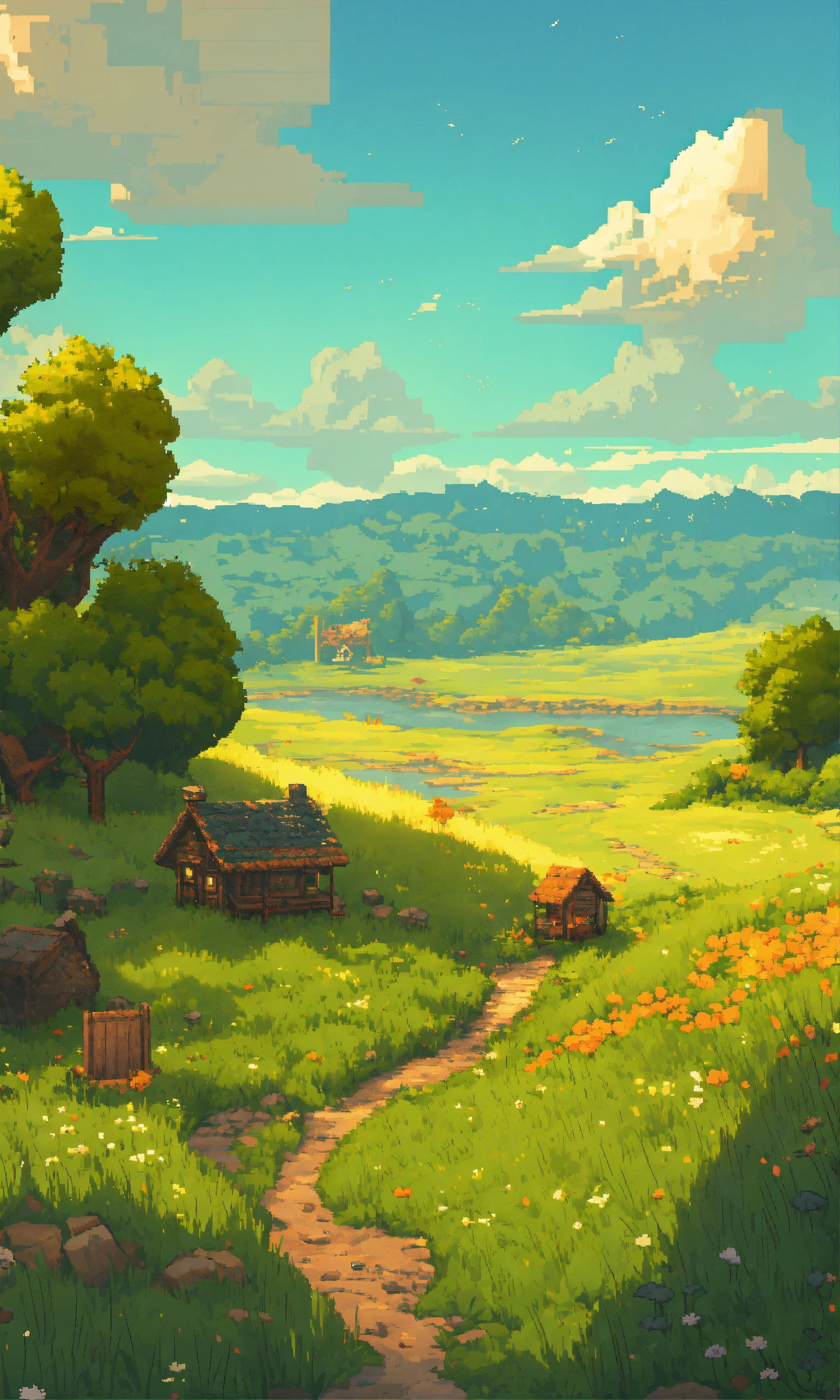 Lexica - Grassland, pixel art detailed, intricate details, beautiful ...