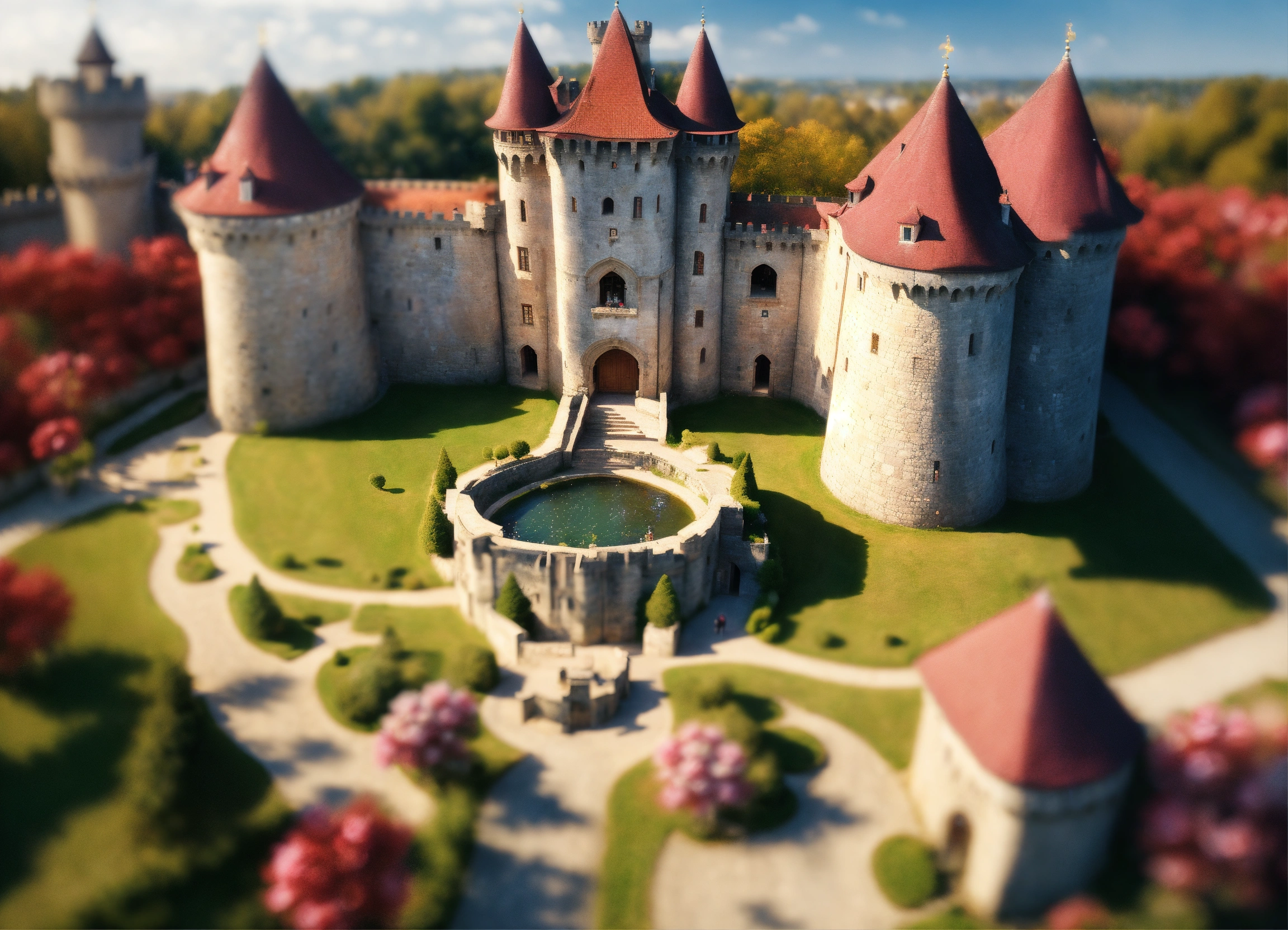 Lexica - Ultra realistic, photorealistic, bird's eye view of a small ...