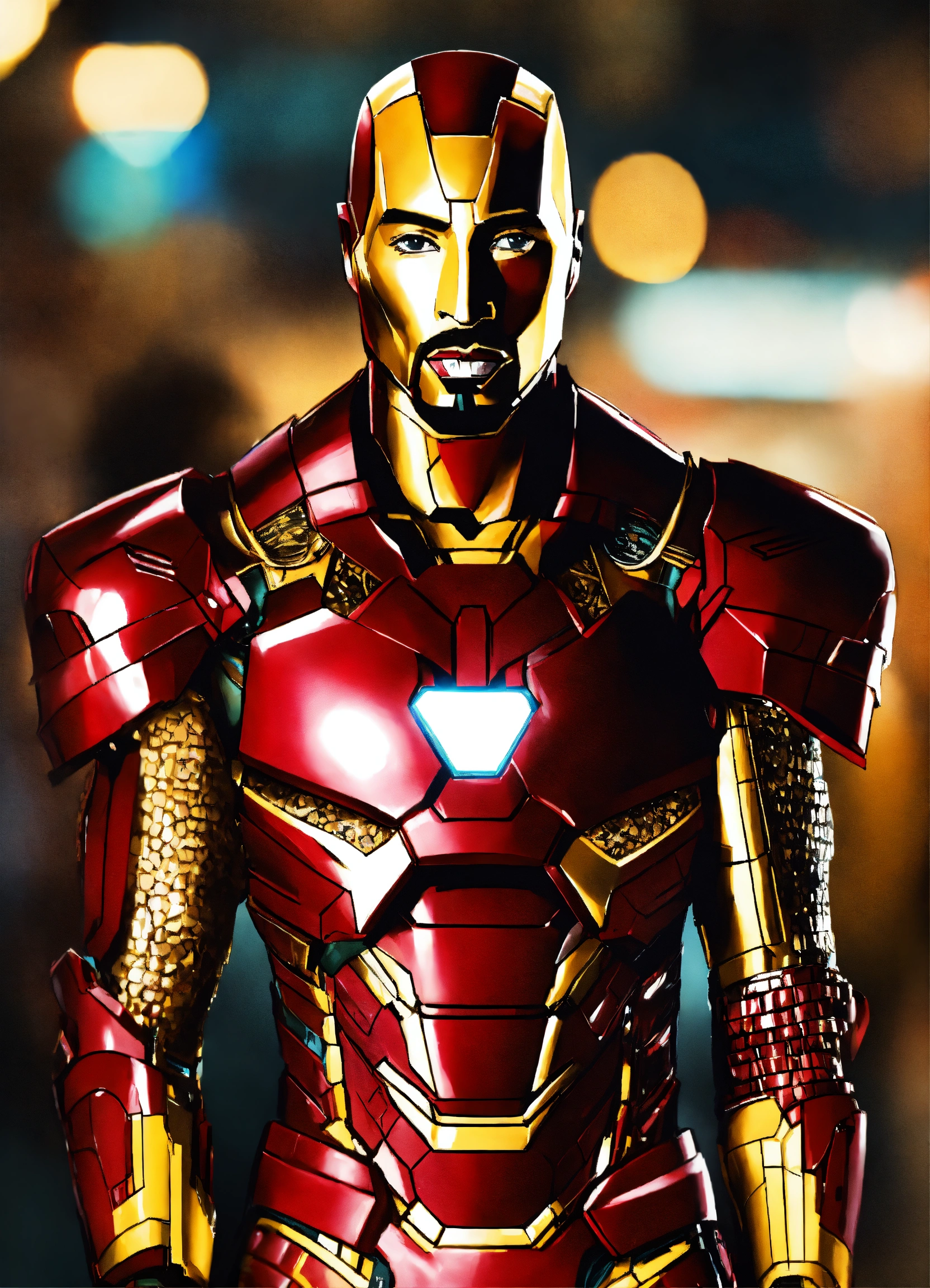 Lexica - Tupac Shakur in Mesoamerican color inspired Iron Man amour