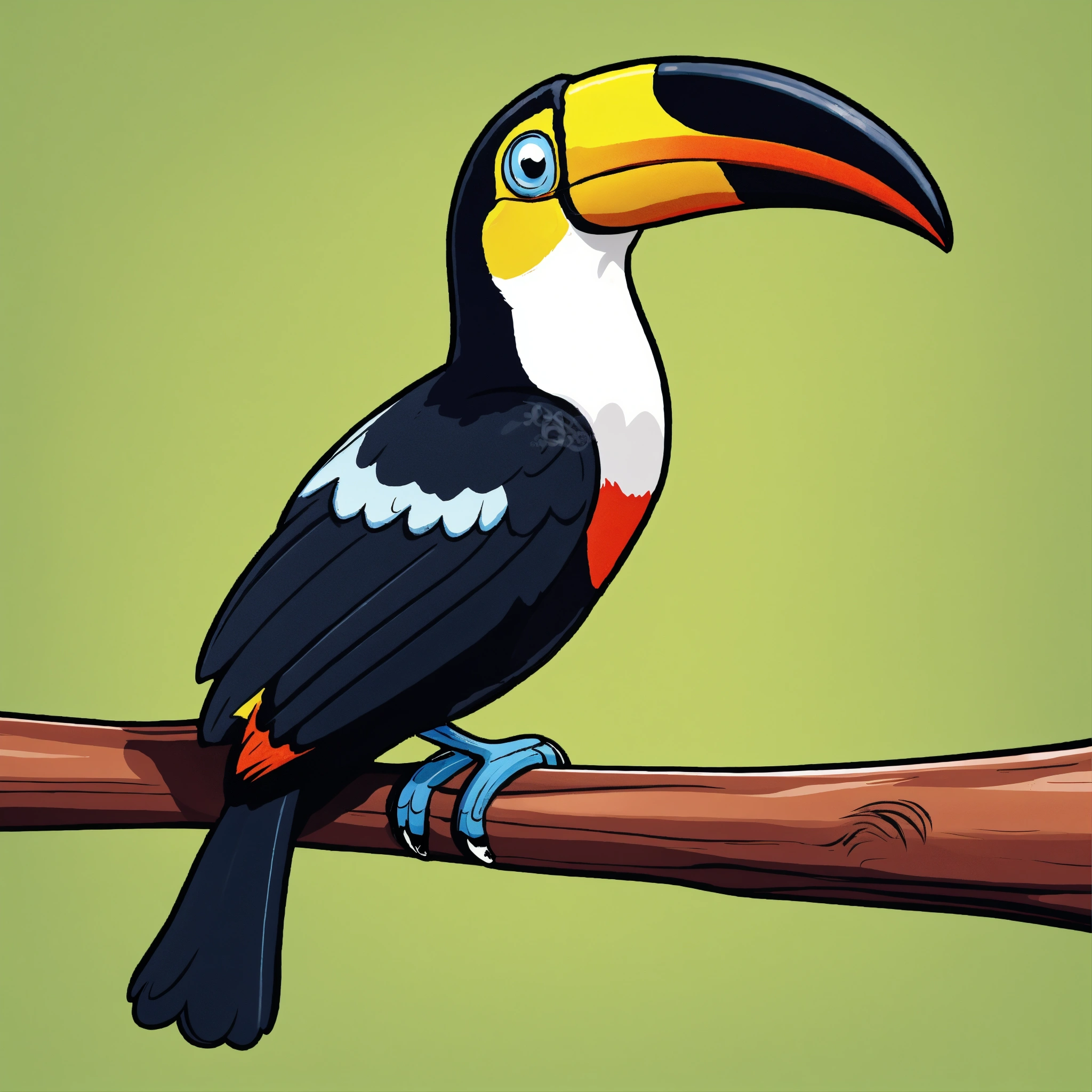 Lexica - Cartoon toucan afraid