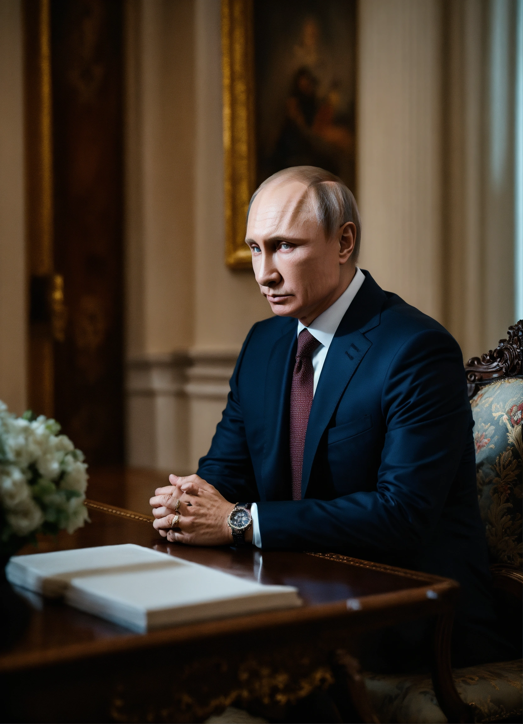 Lexica - Vladimir Putin in the White House, moody lighting, best ...