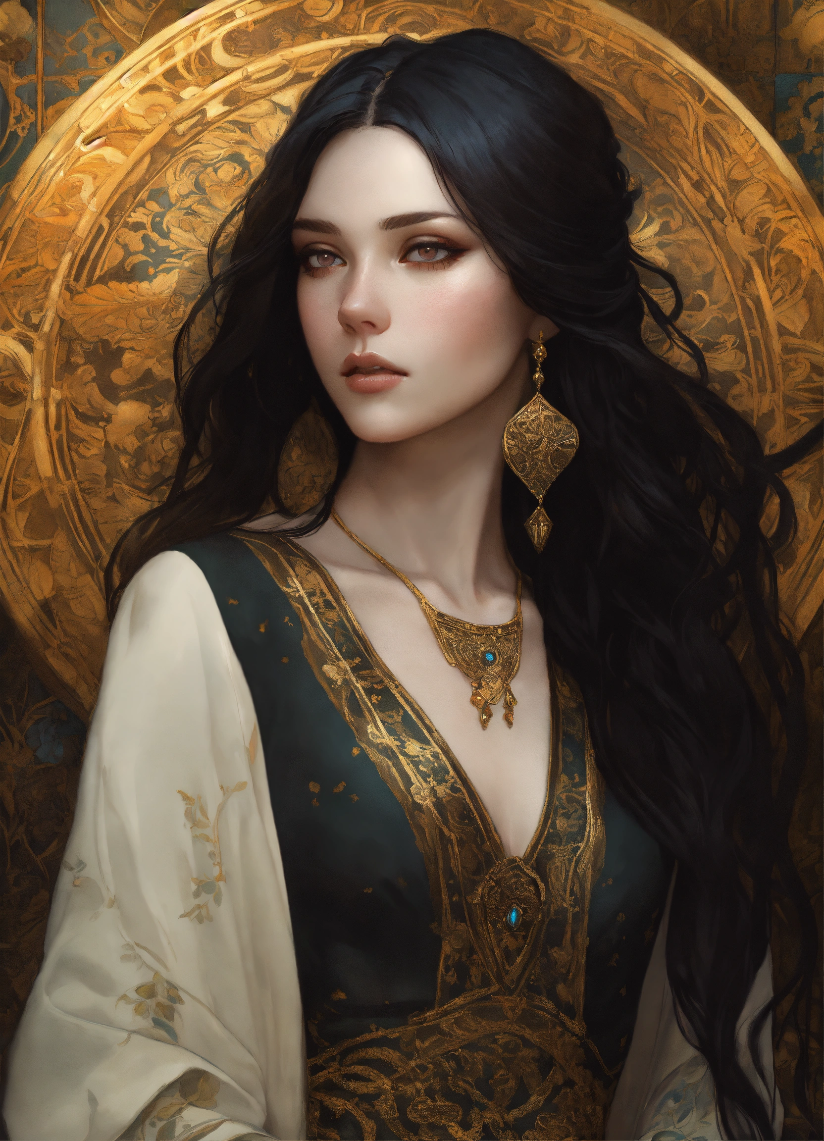 Lexica - Portrait of a beautiful, pale skin, Eastern European female ...