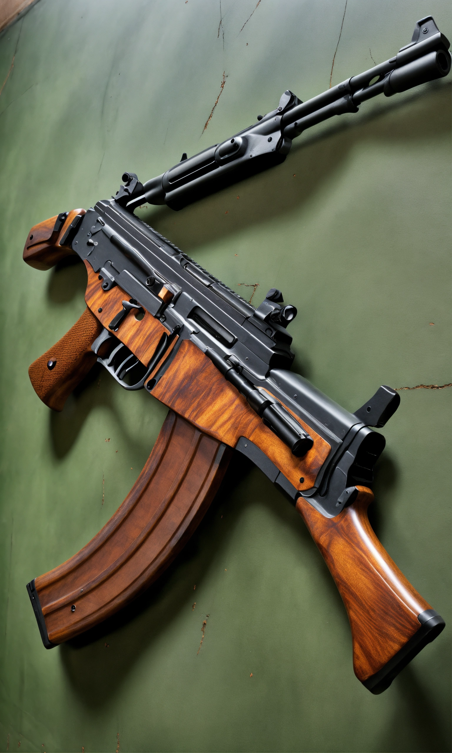 Lexica - Hyper realistic, detailed ak-47 gun side view