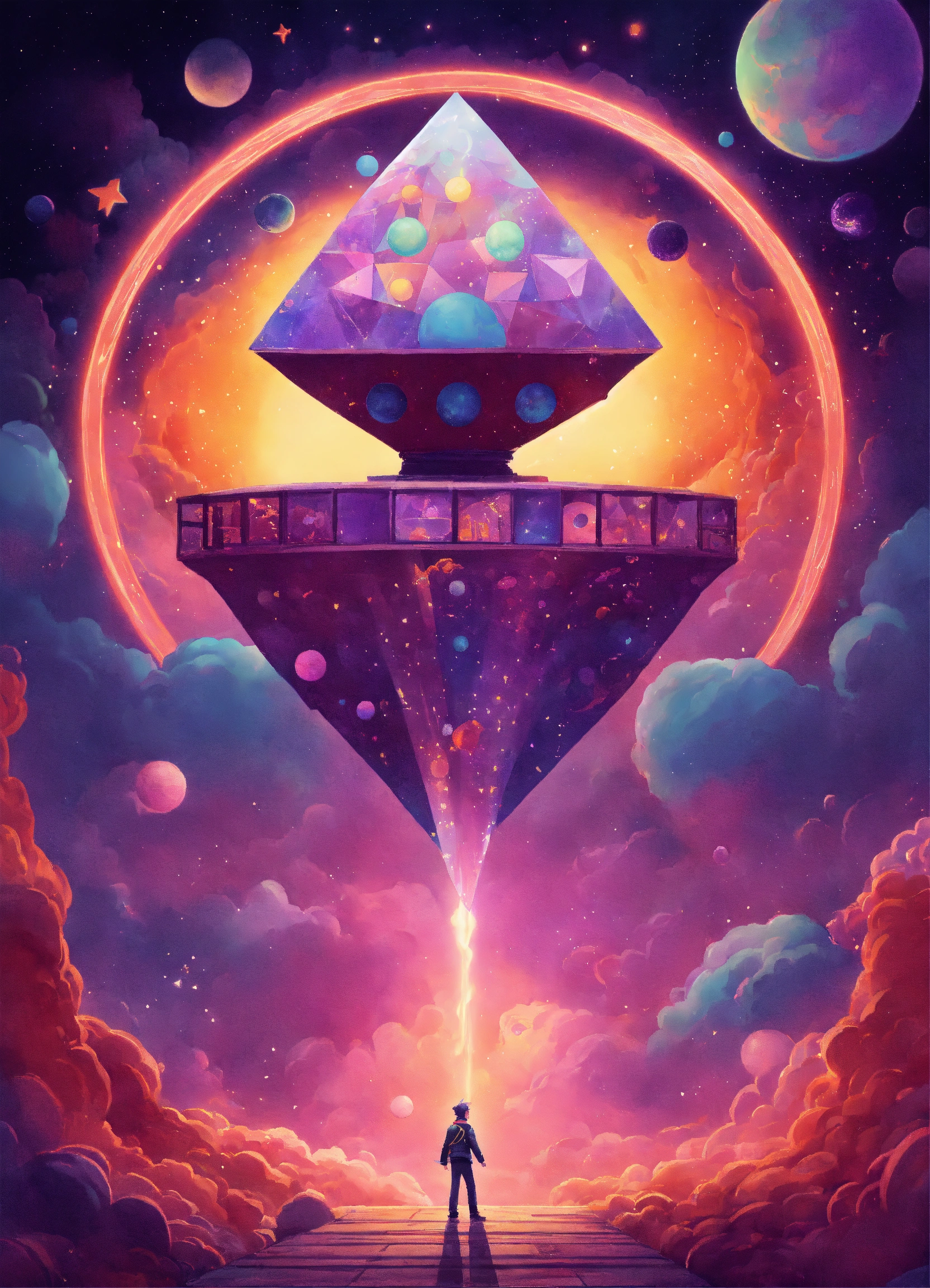 Lexica - Create a vibrant, cartoon-style poster depicting a whimsical ...