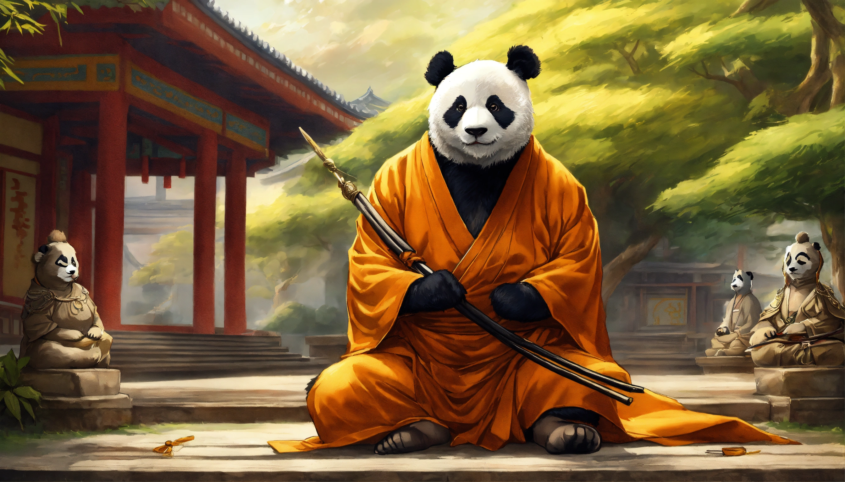 Lexica - Masterpiece, best quality, an anthropomorphic panda wearing a ...