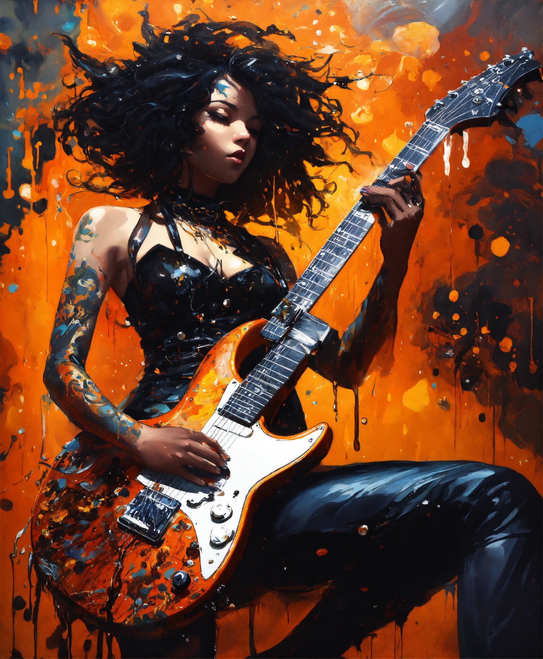 Lexica - Breathtaking beautiful black punk rock guitarist black lady ...