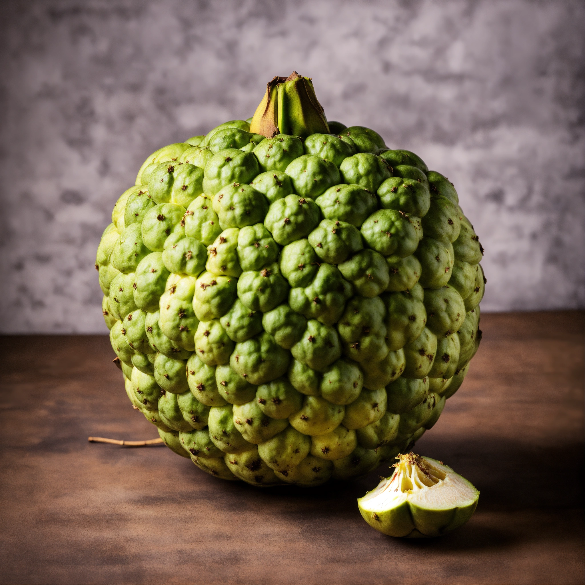 Lexica - Ripe cherimoya fruit in photo studio