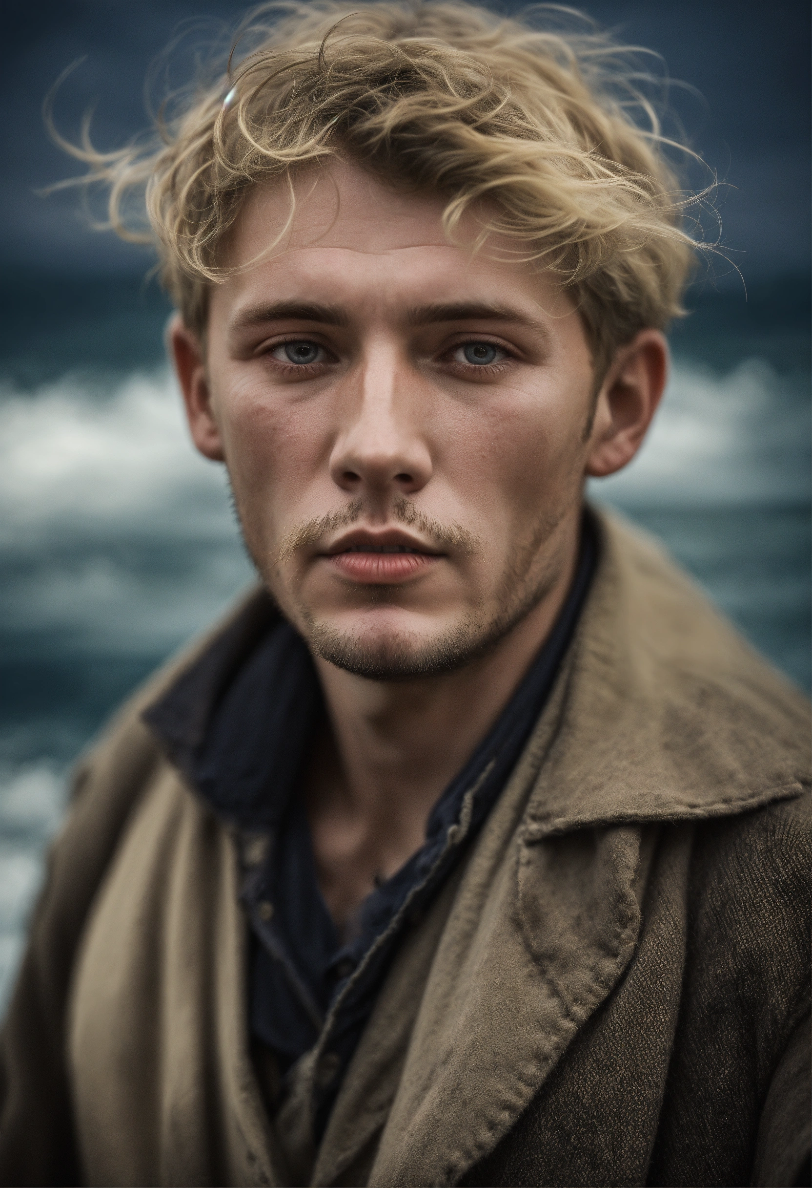 Lexica - 1910's 40 year old russian man, pale skin, light eyes, stern ...