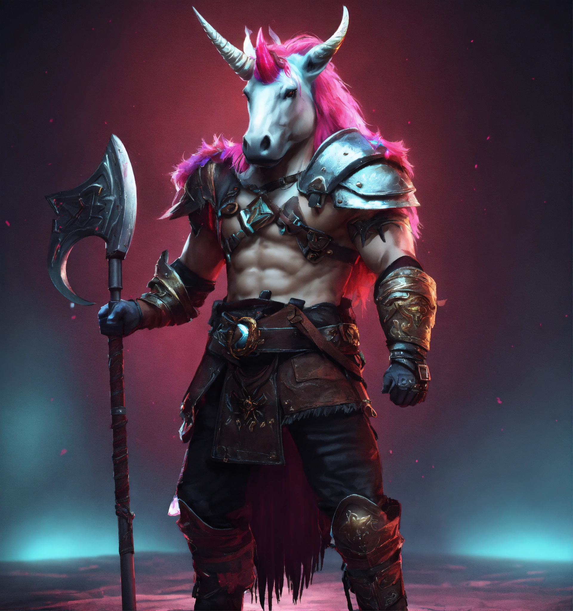 Lexica - Game character cartoonish realistic emo rock evil emo unicorn ...