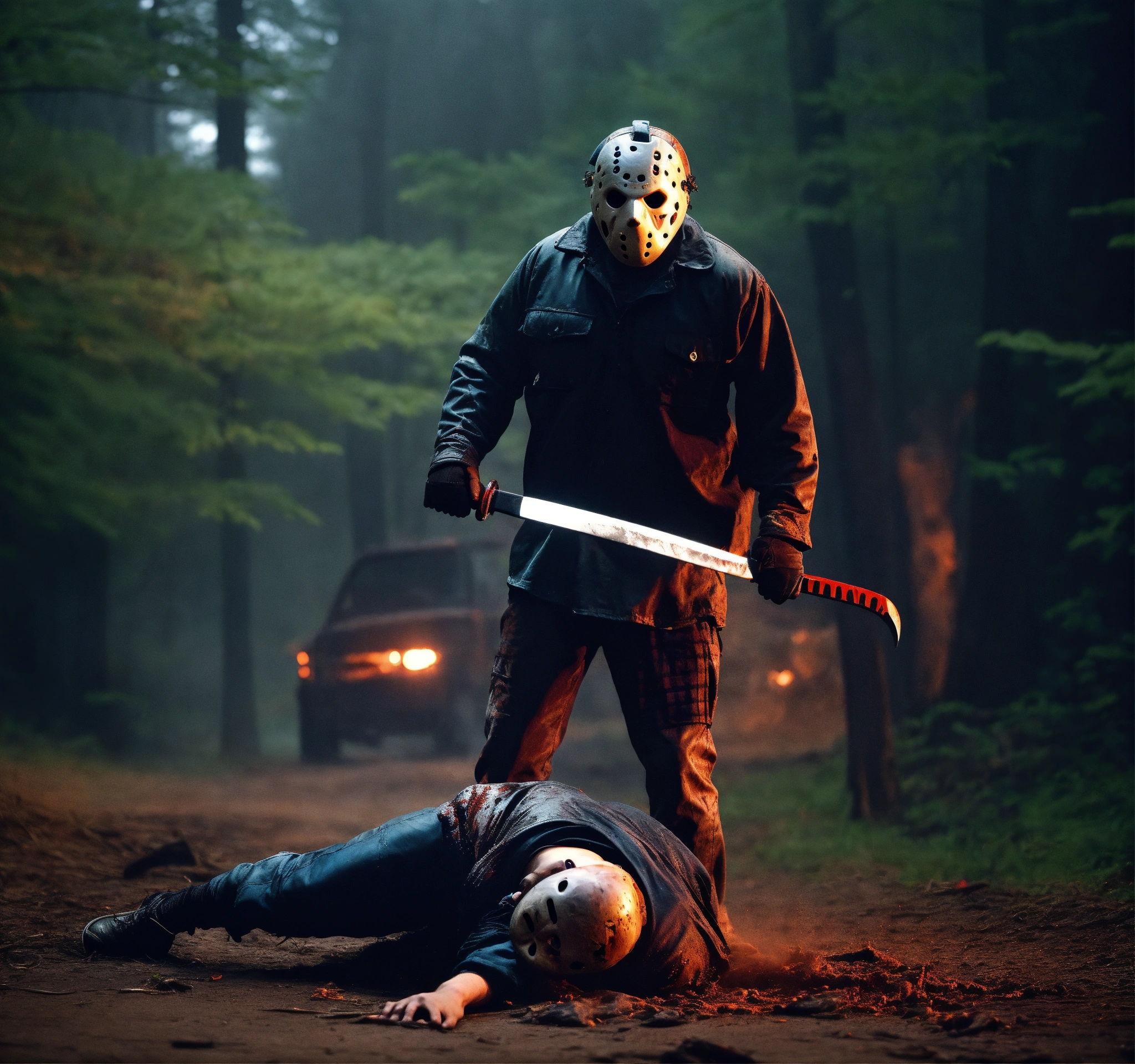Lexica - Realistic, cinematic photo of Jason Voorhees of Friday the 13 ...