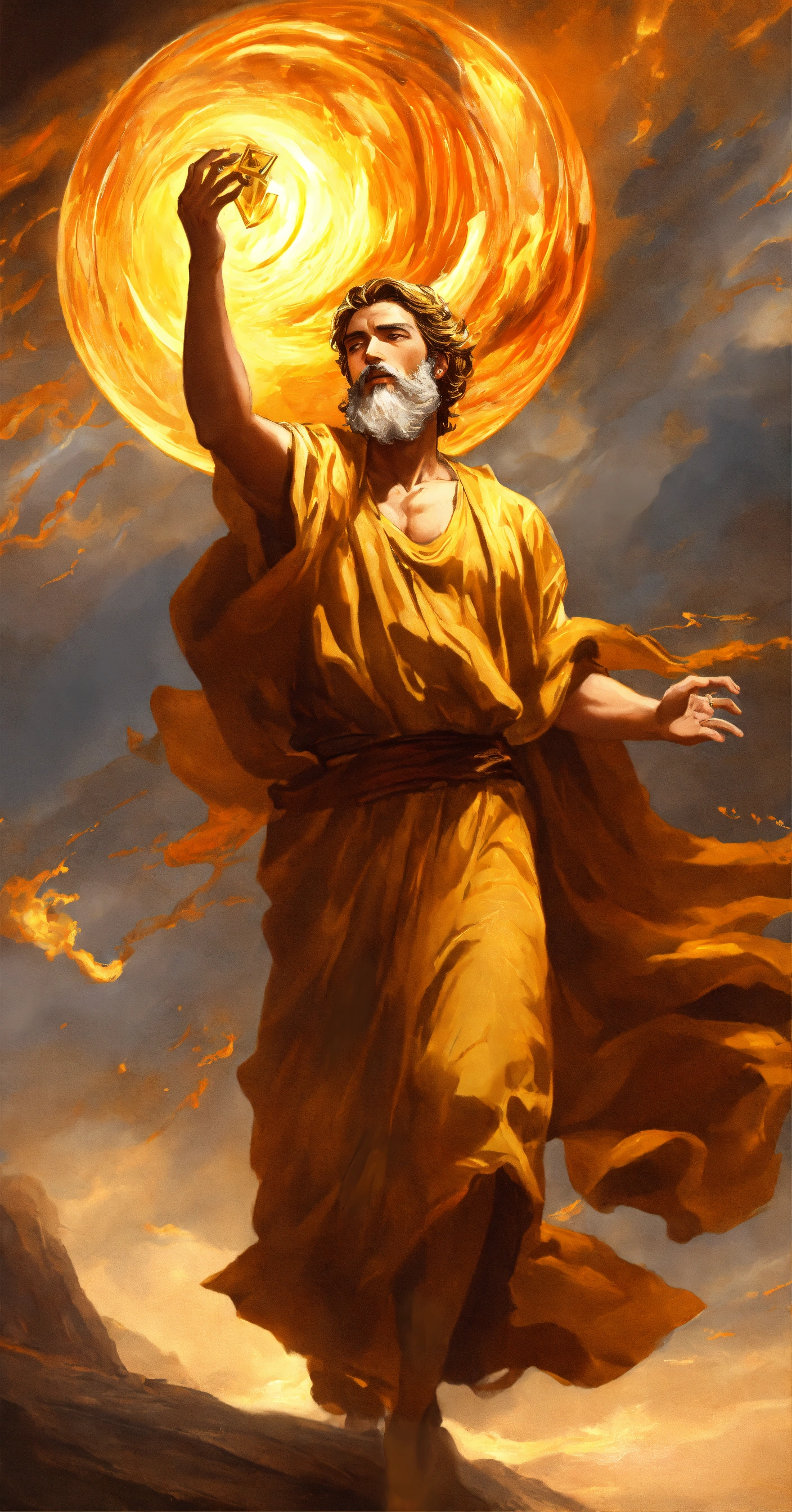 Lexica - Elijah the prophet caught in a majestic Whirlwind with dark ...