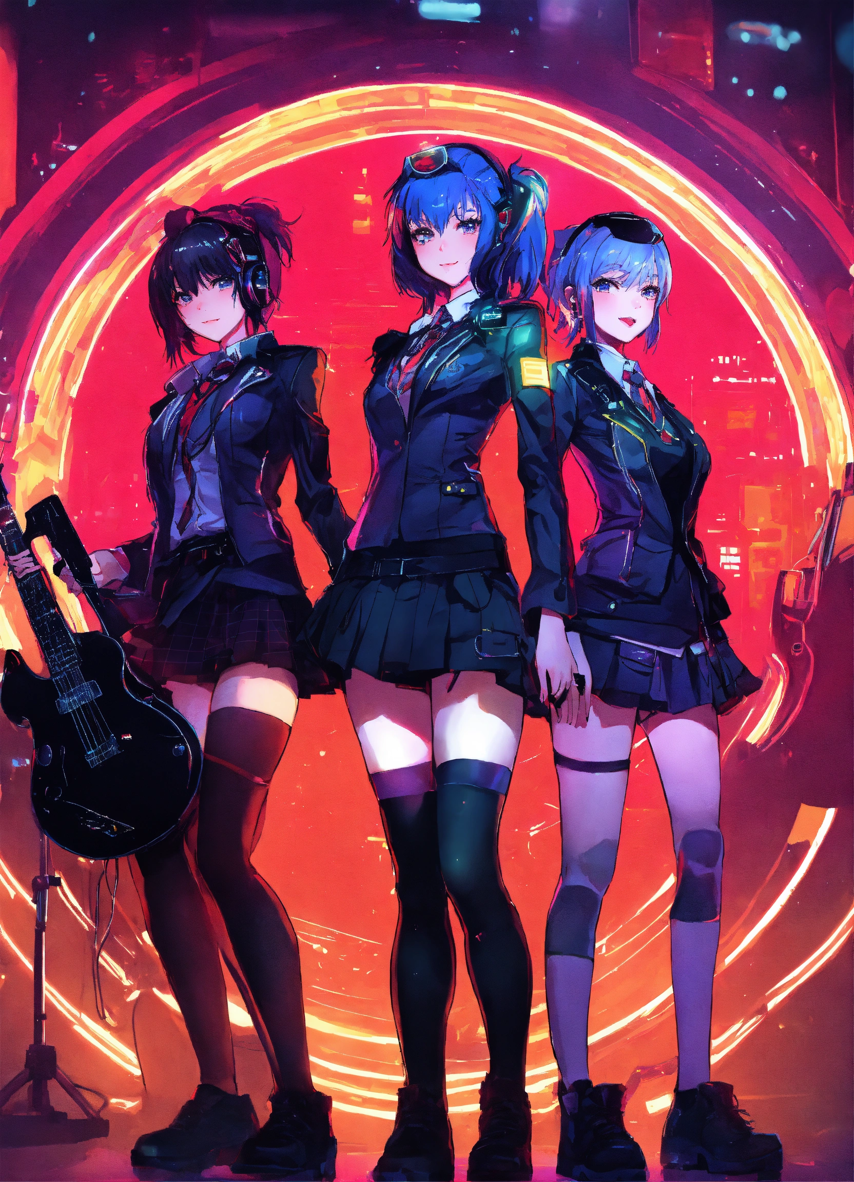 Lexica - Cyberpunk J-pop band with 3 members school girl cutesy band on ...