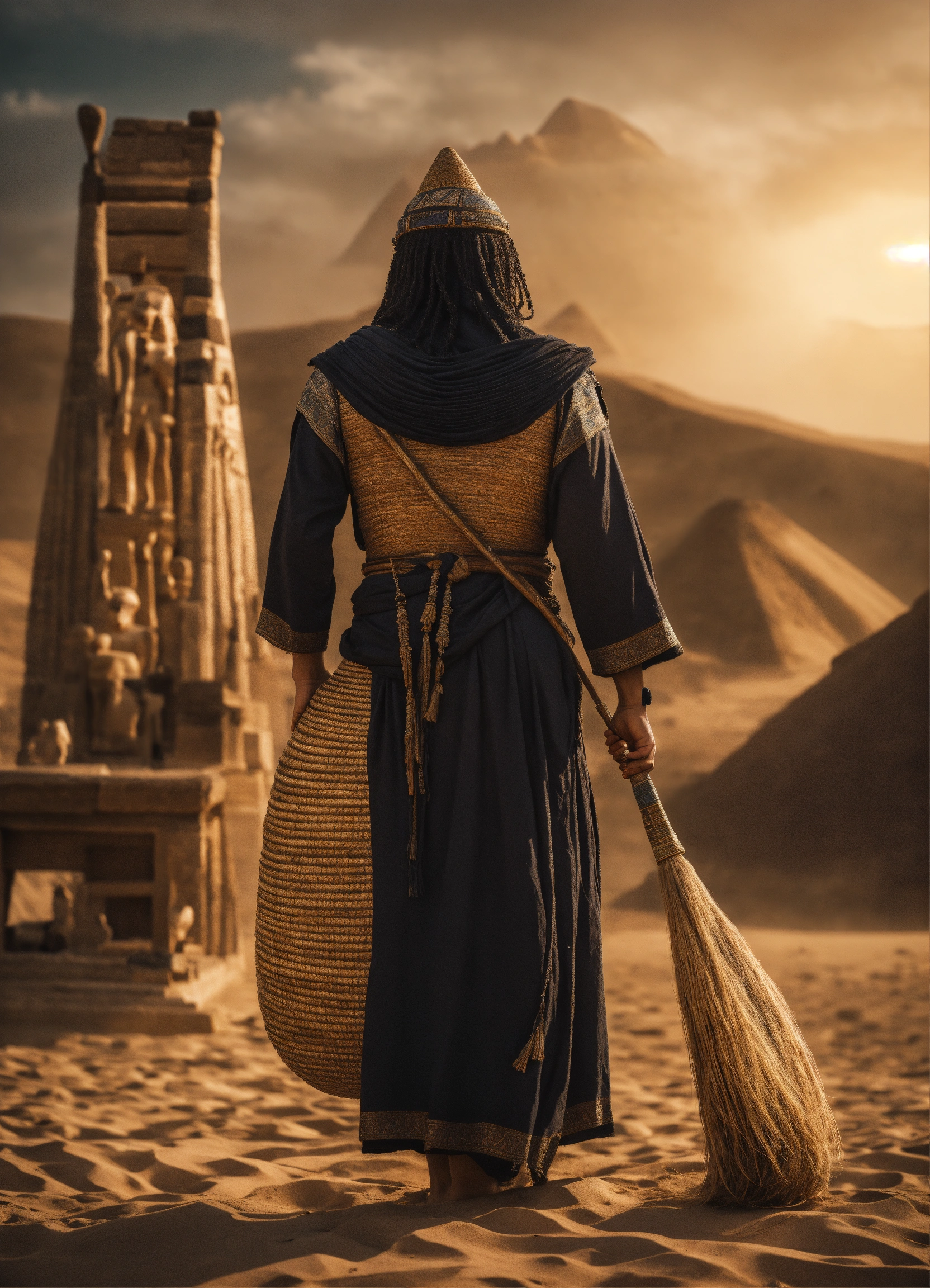 Lexica - An epic fantasy scene in ancient Egypt featuring an old ...