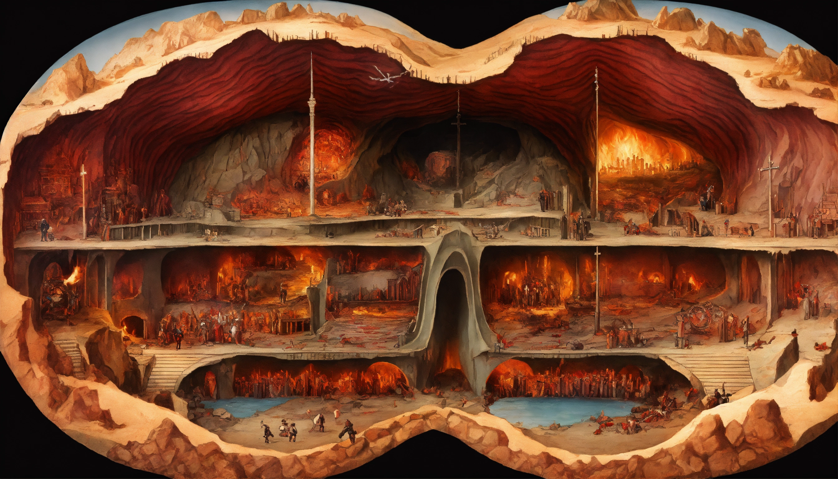 Lexica - 3 levels of hell, under earth, Hades, Gehenna and Tartarus ...