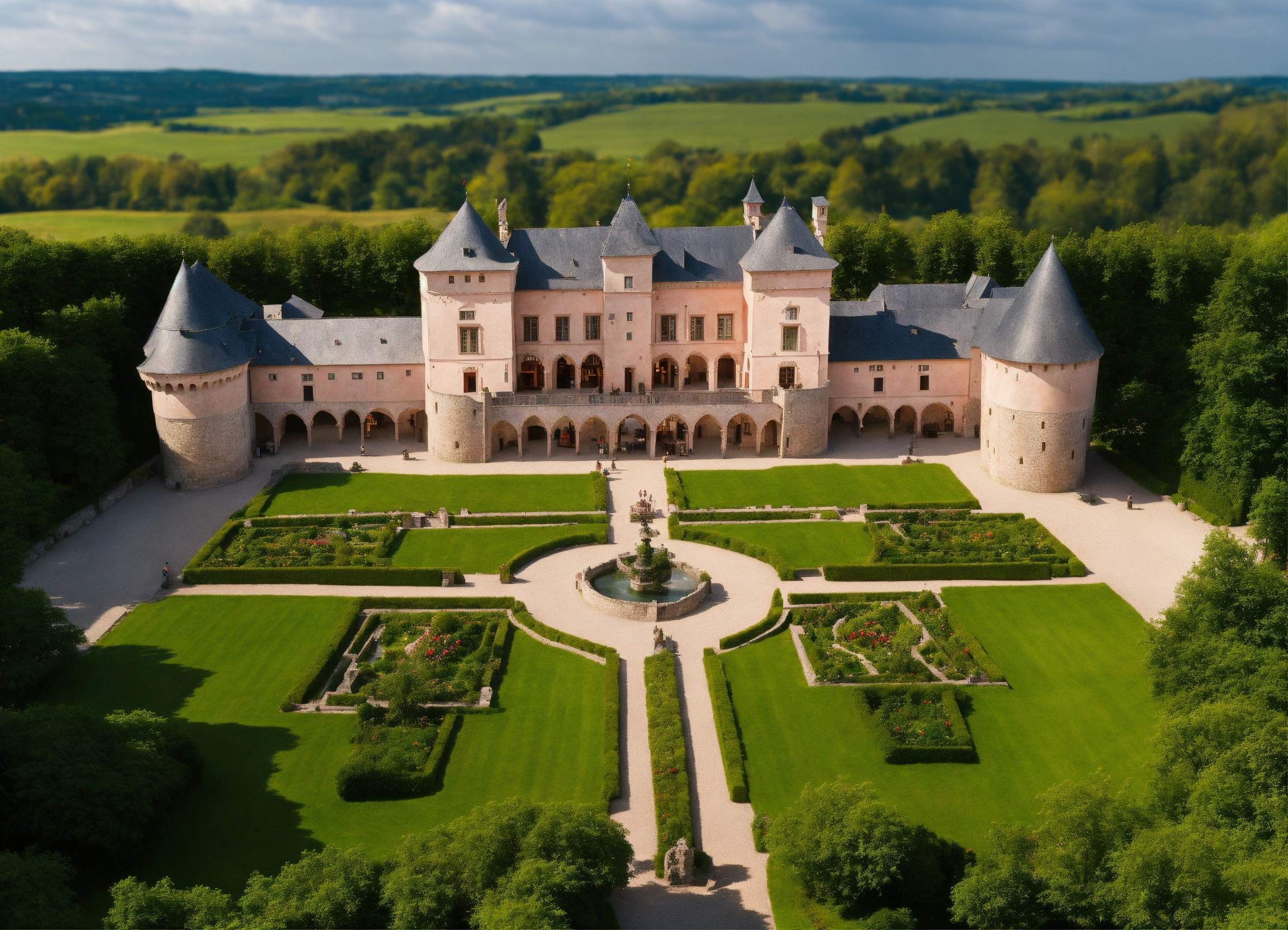 Lexica - Ultra realistic, photorealistic, bird's eye view of a small ...