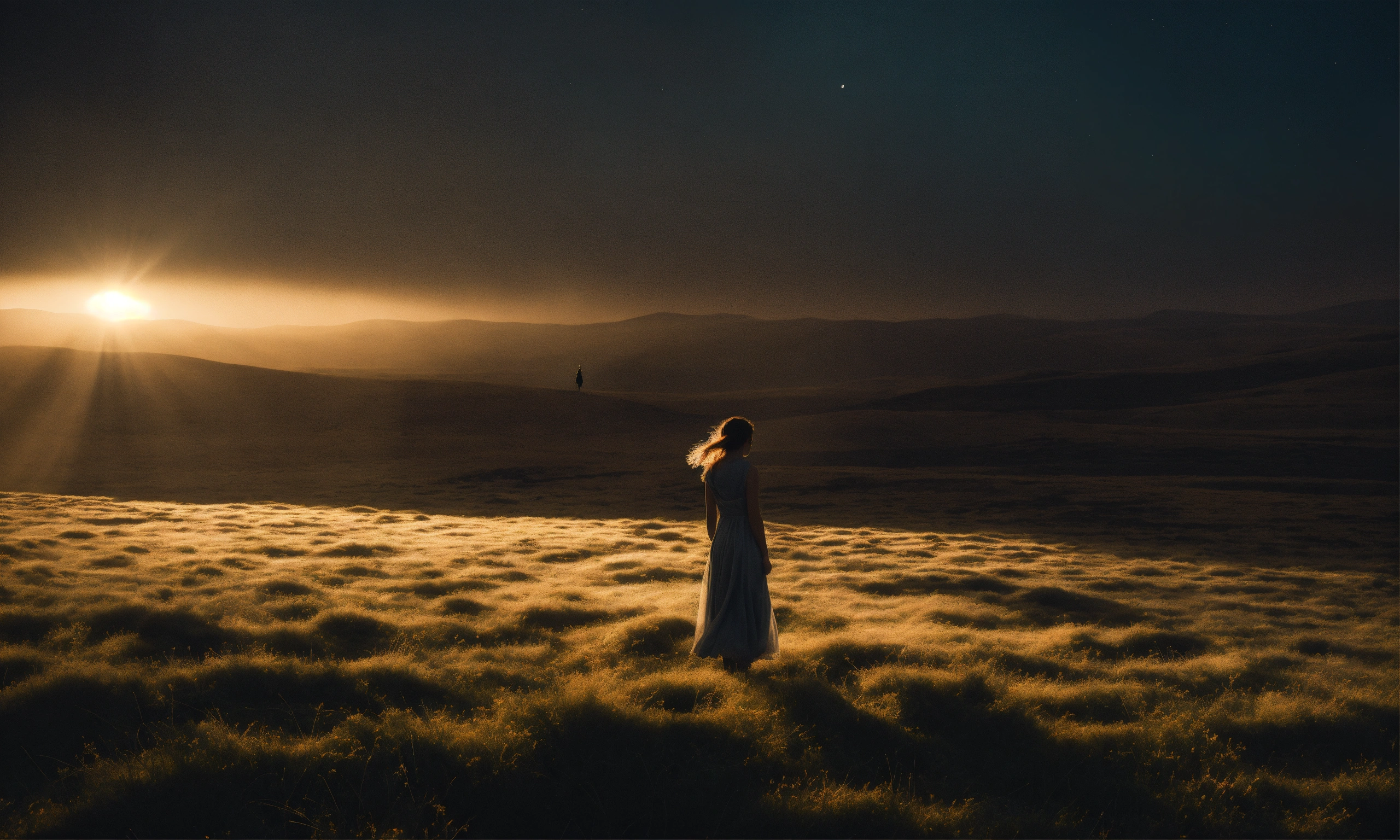 Lexica - "Dive deep into contrasts A dimly lit room with a person ...