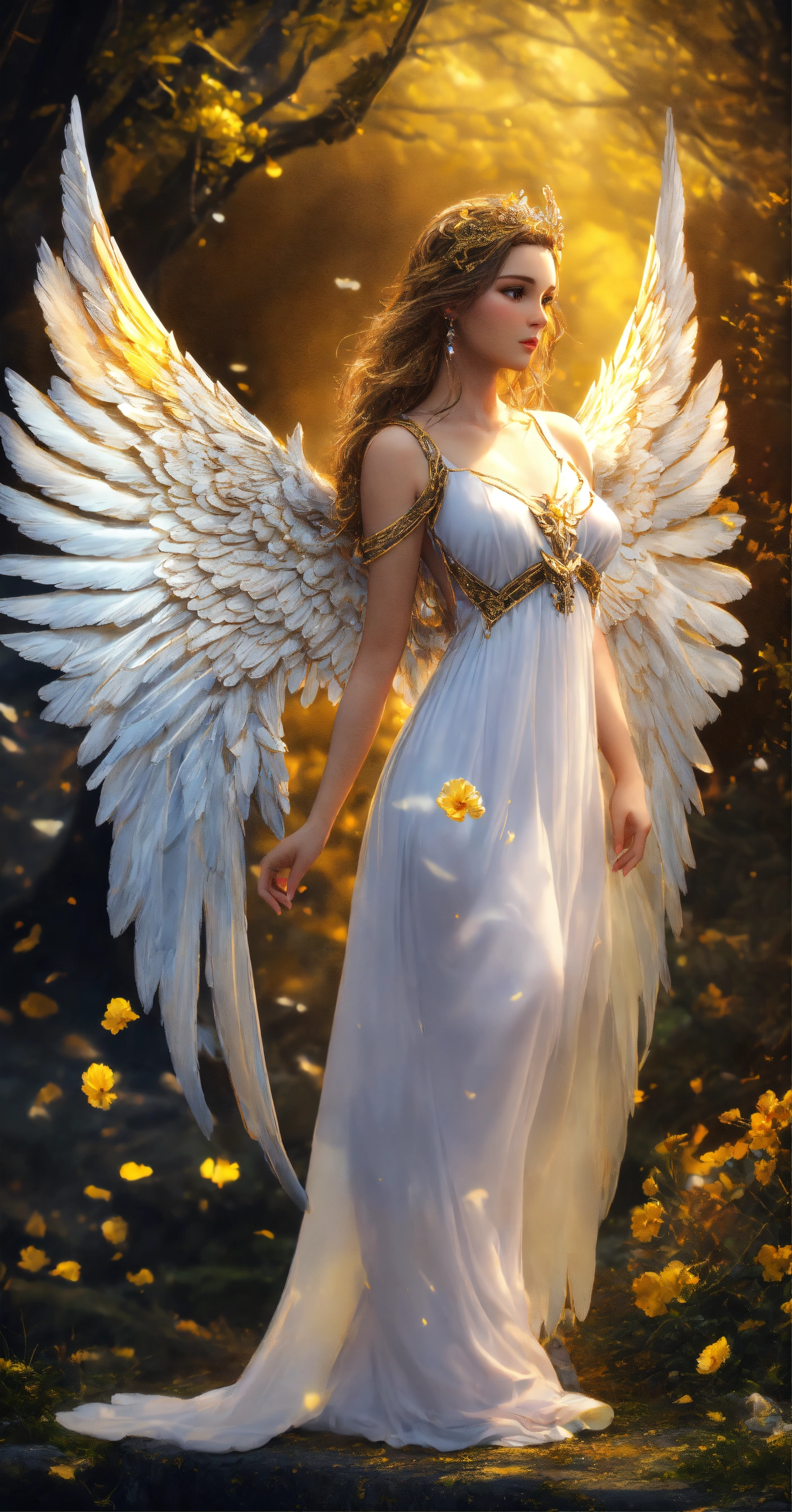 Lexica - Beautiful and perfect small angel wings in white, detailed and ...
