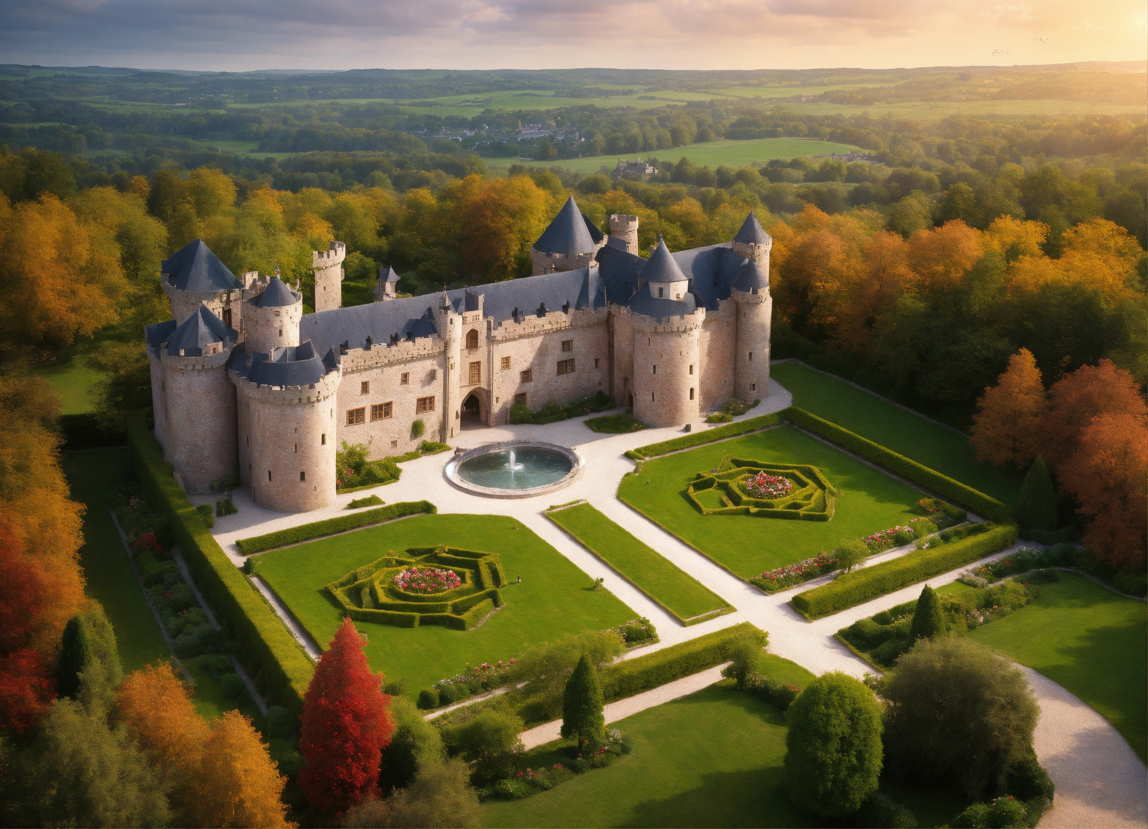 Lexica - Ultra realistic, photorealistic, bird's eye view of a small ...