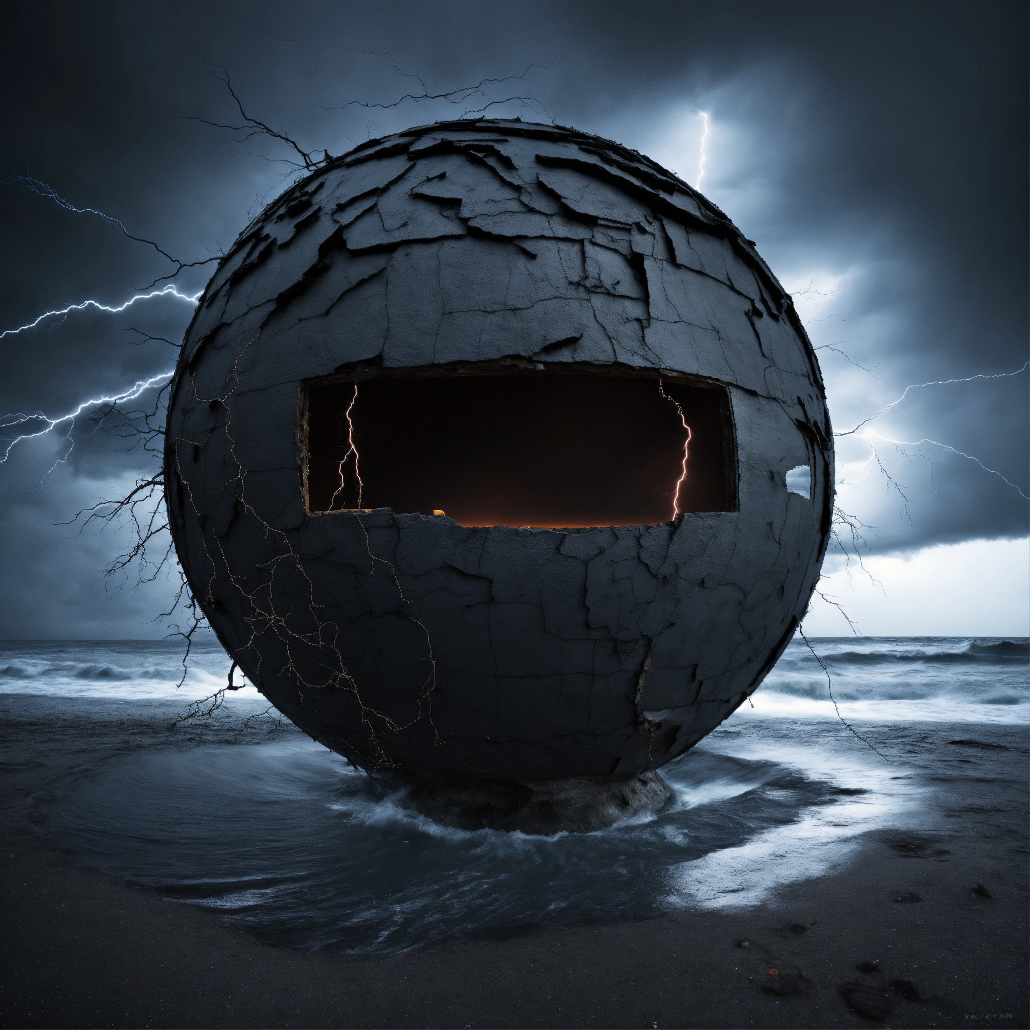 Lexica - Photo fish eye 3d Digital art Black strange object odd shape ...