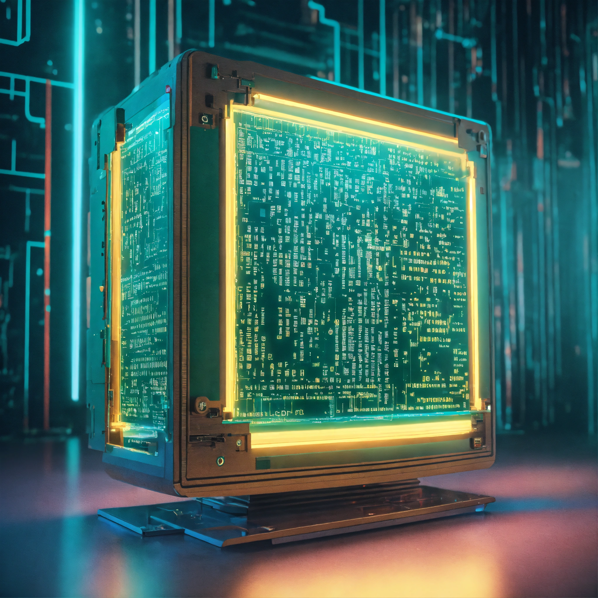 Lexica - Ultra realistic в взphoto of a very high tech 3d software code ...