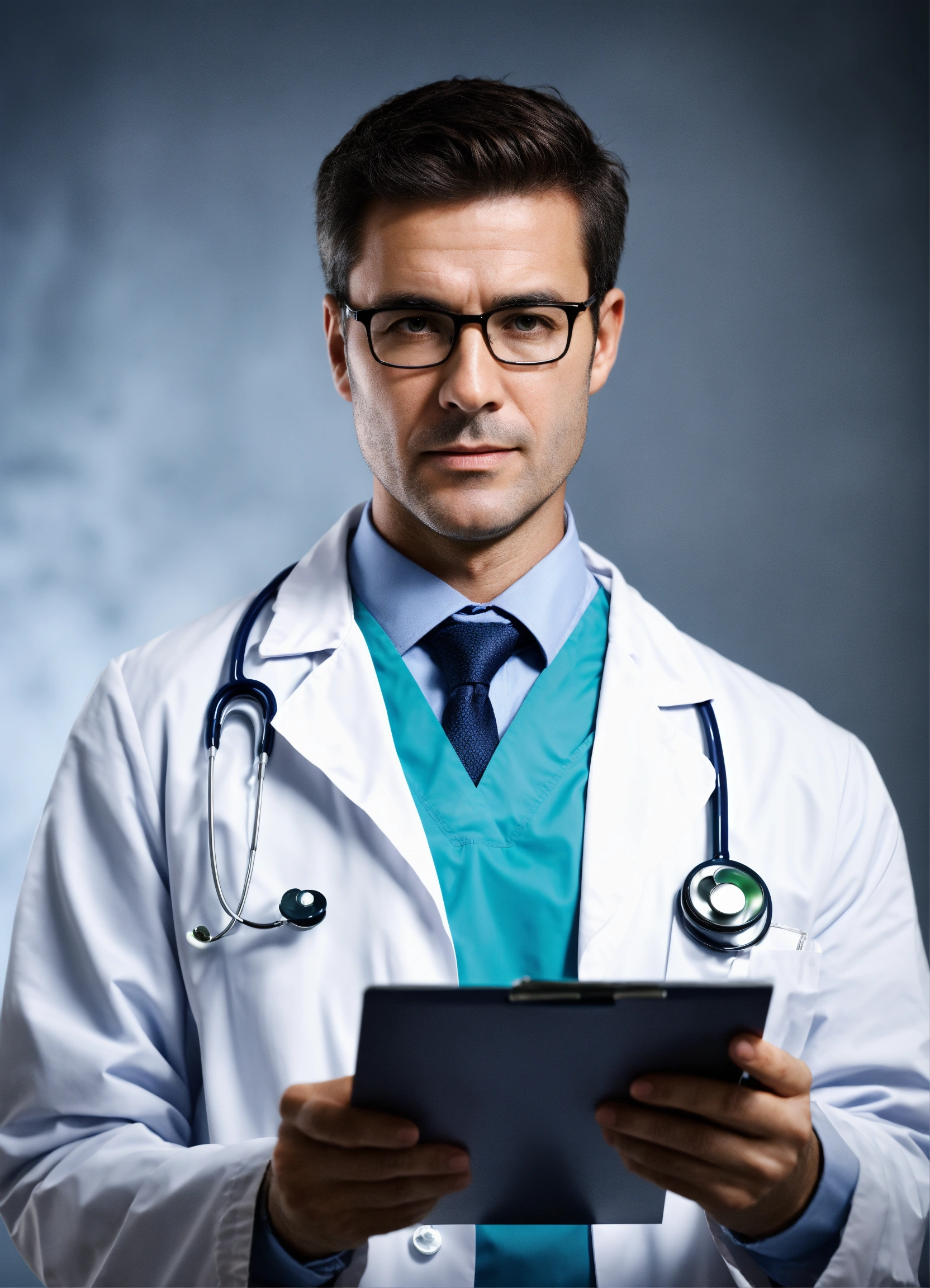 Lexica - An image of a doctor holding a clipboard with the text "Is ...