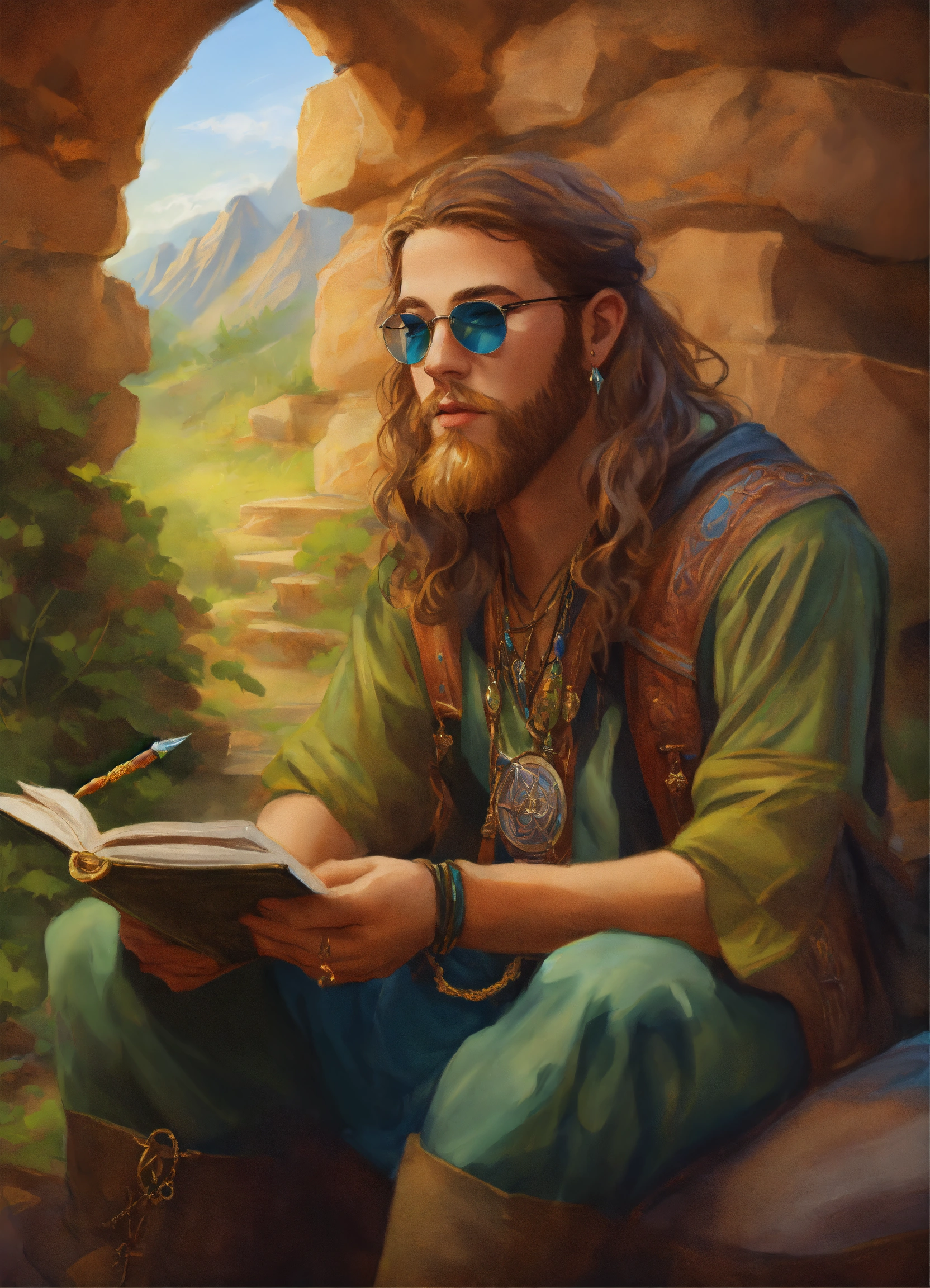 Lexica - Hippie mormon youth pastor realistic drawing fantasy dungeons ...